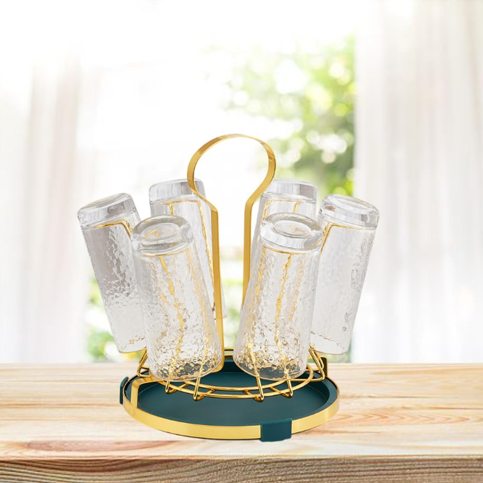 Fancyes Cup Drying Rack Drinking Glass Drainer Stand Portable Mug ...
