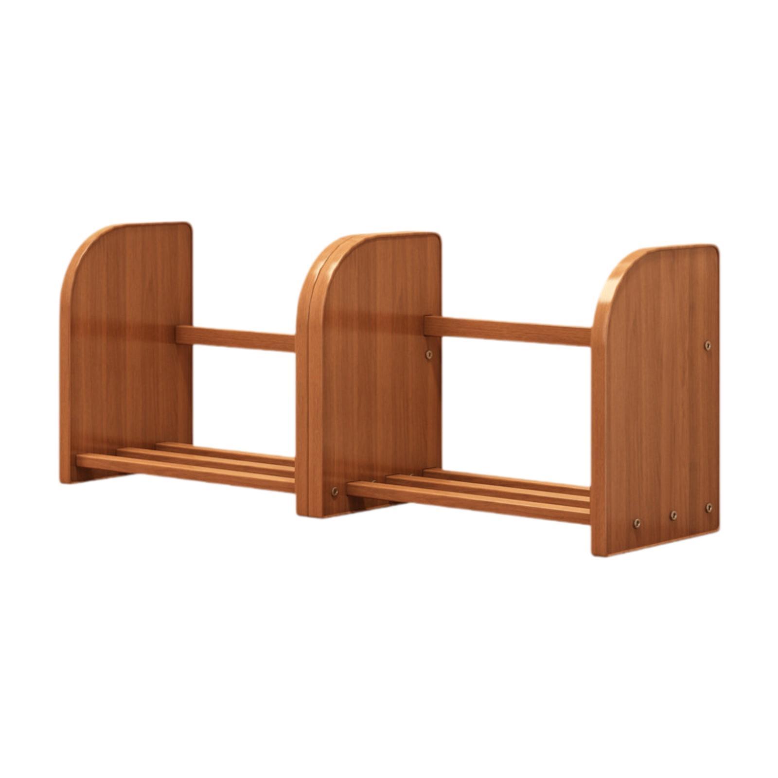 Fancyes Desktop Bookshelf Tabletop Storage Rack Retractable Book Holder ...