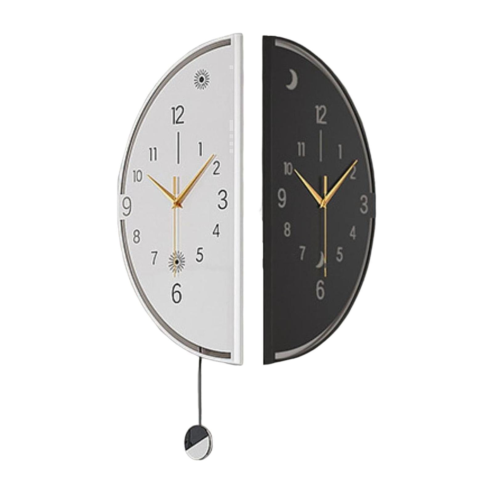 Fancyes Double Sided Corner Wall Clock Modern Simple Decorative Clock ...