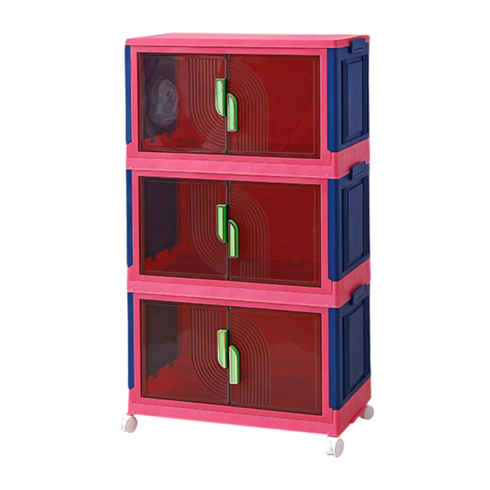 Fancyes Foldable Storage Cabinet Folding Storage Boxes Portable Stable ...