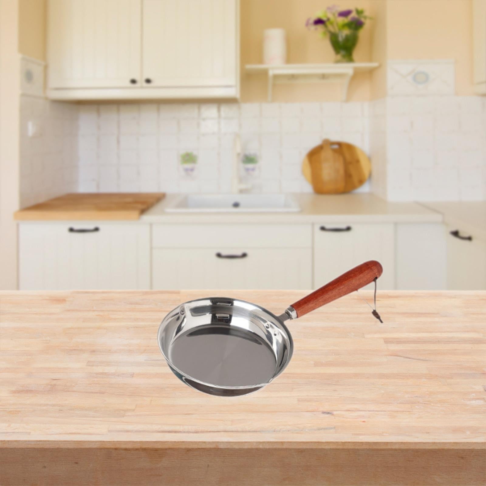 Fancyes Frying Round Metal Skillet Flat Bottom Fry Eggs Steak Round ...