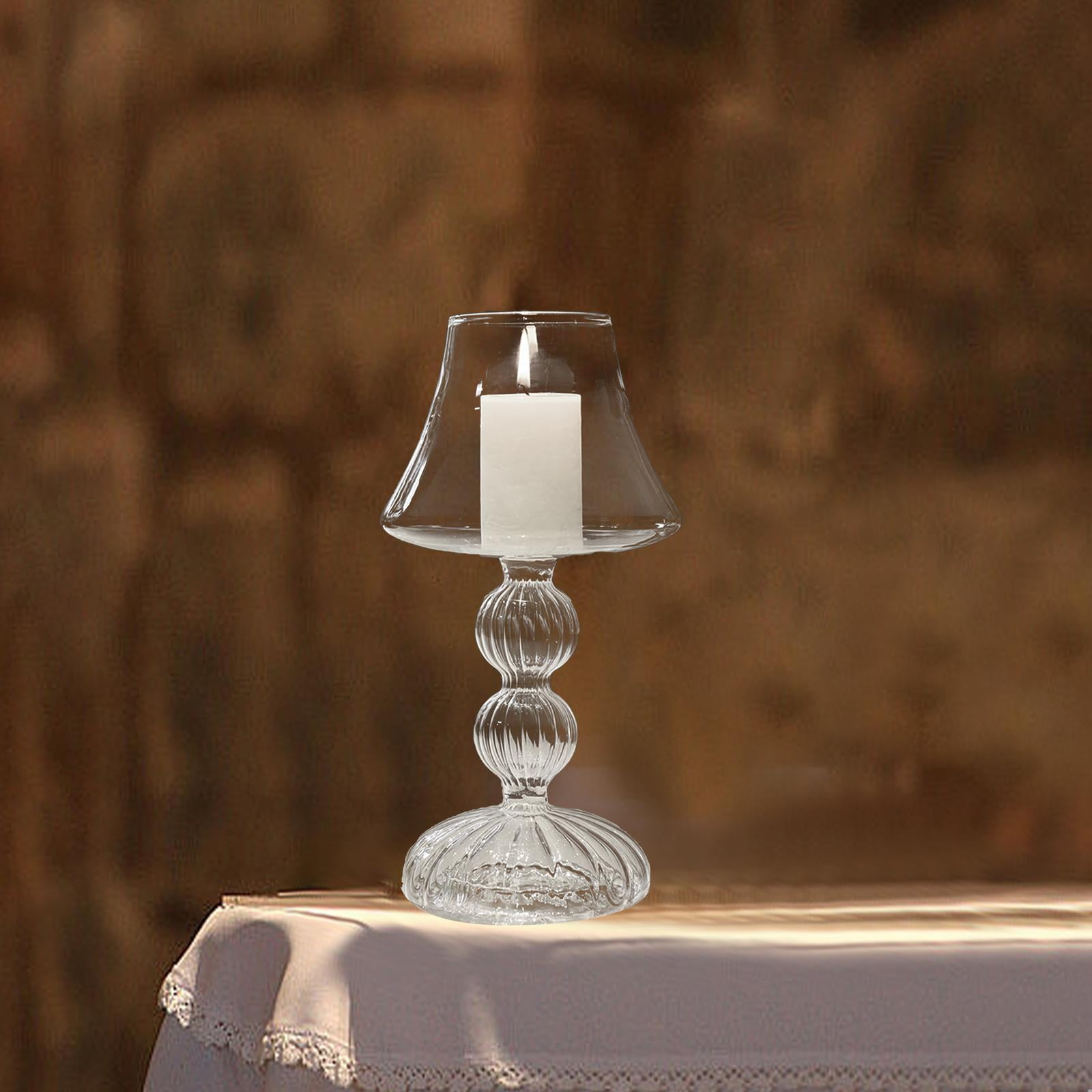 Fancyes Glass Candle Holder Candle Stick Holder European Candlestick ...