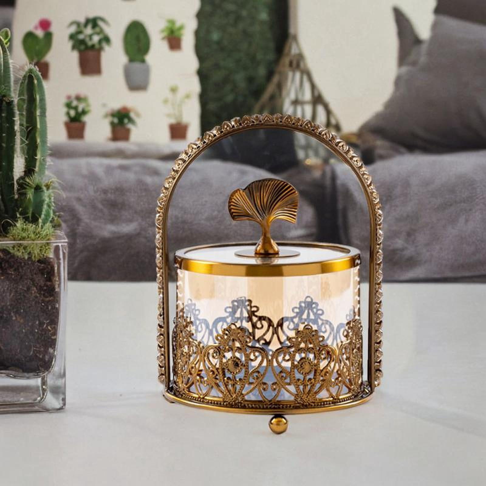 Fancyes Glass Candy Dish Crystal Candy Bowl Luxury Storage Canister ...