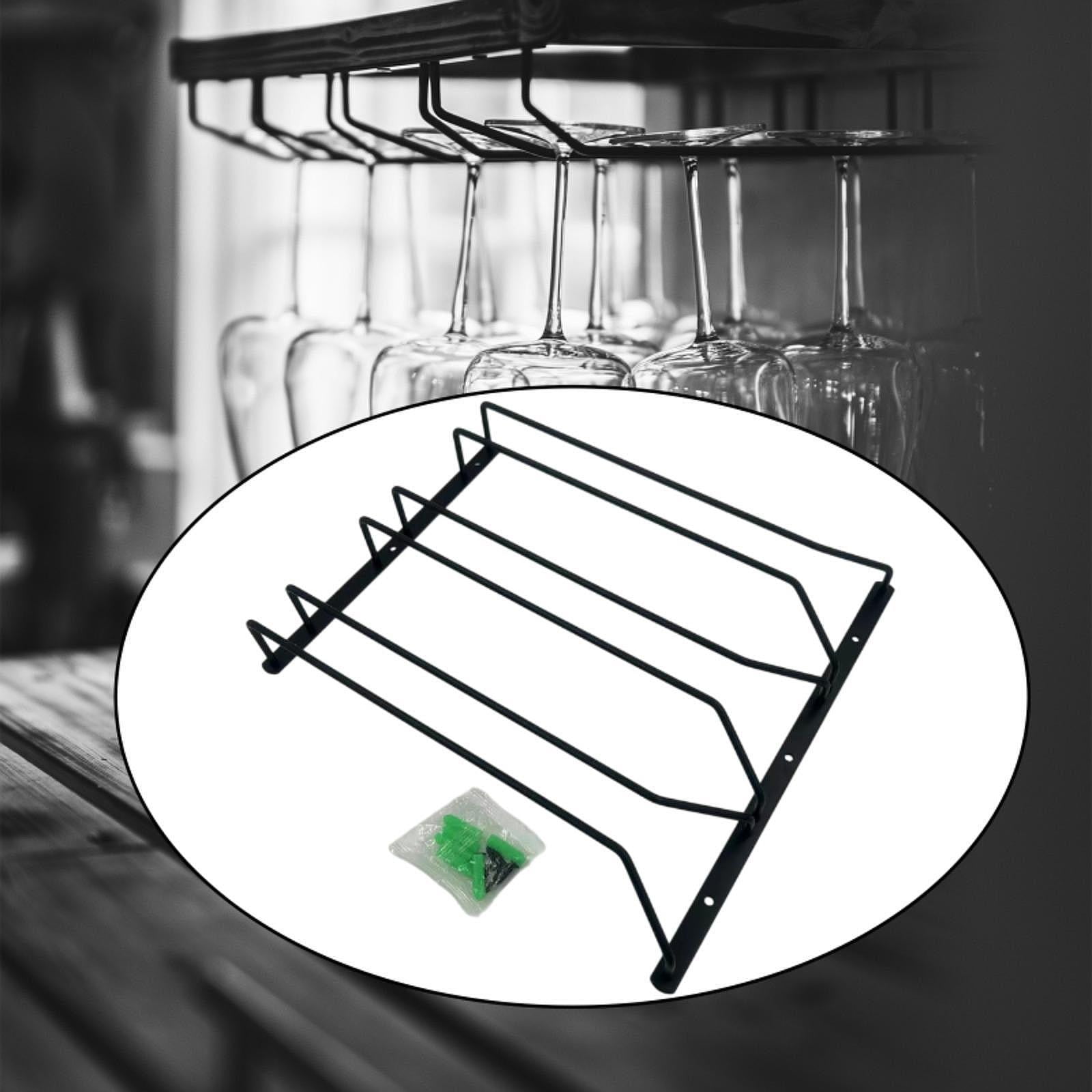 Fancyes Glass Rack under Cabinet Glass Hanger Organizer Accessories ...