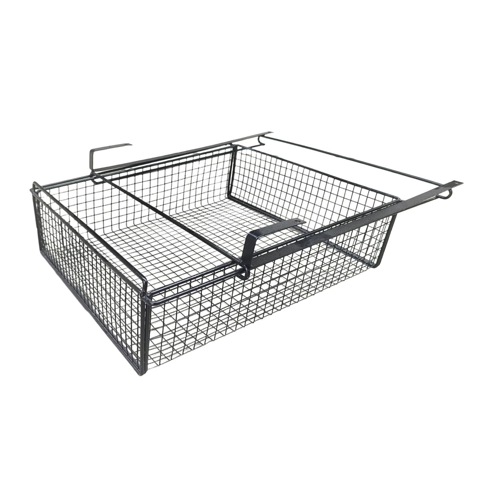 Fancyes Hanging Pullout Drawer Basket Wardrobe Storage Frame Metal Wire ...