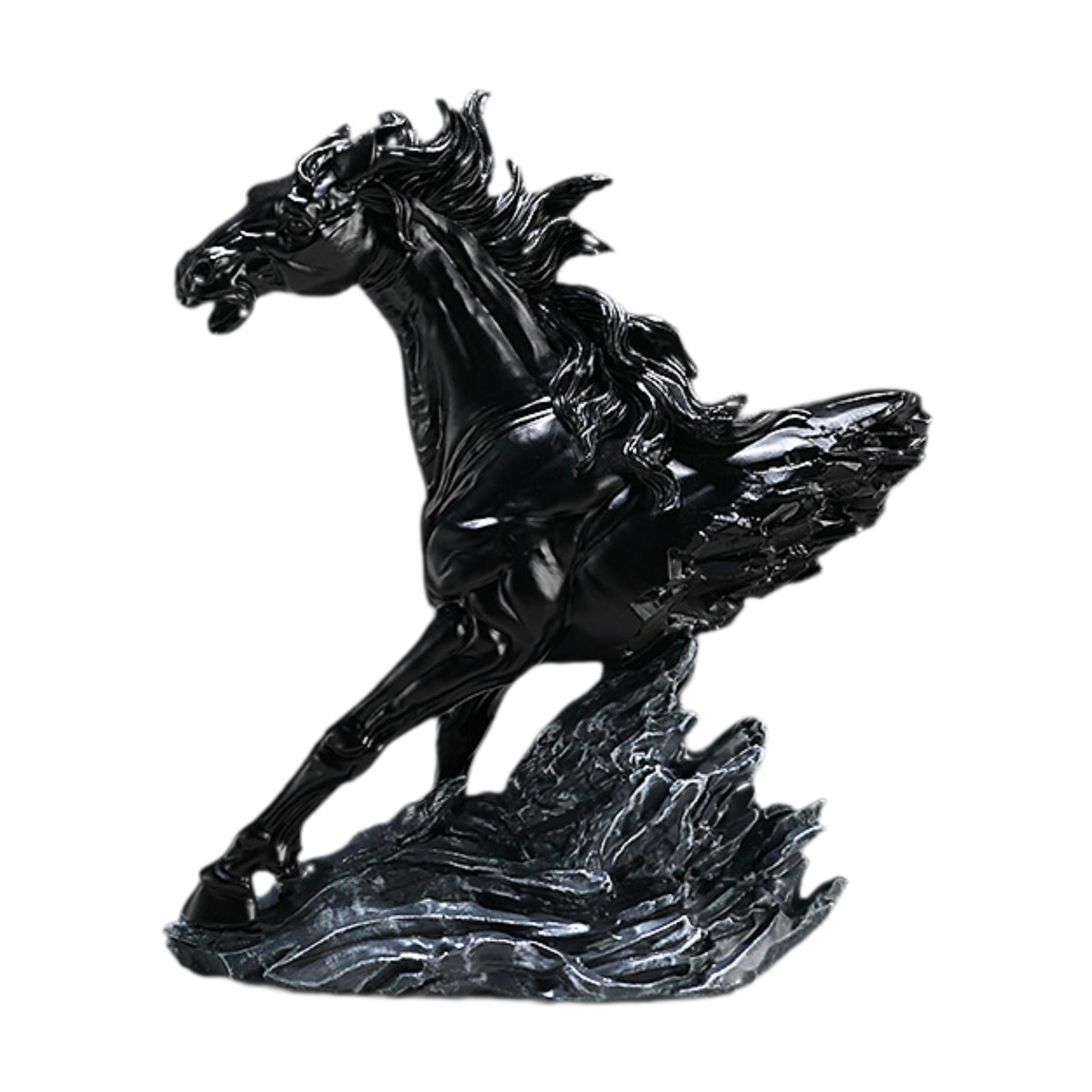 Fancyes Horse Running Statue Horse Figurine Luxury Tabletop Resin Horse ...