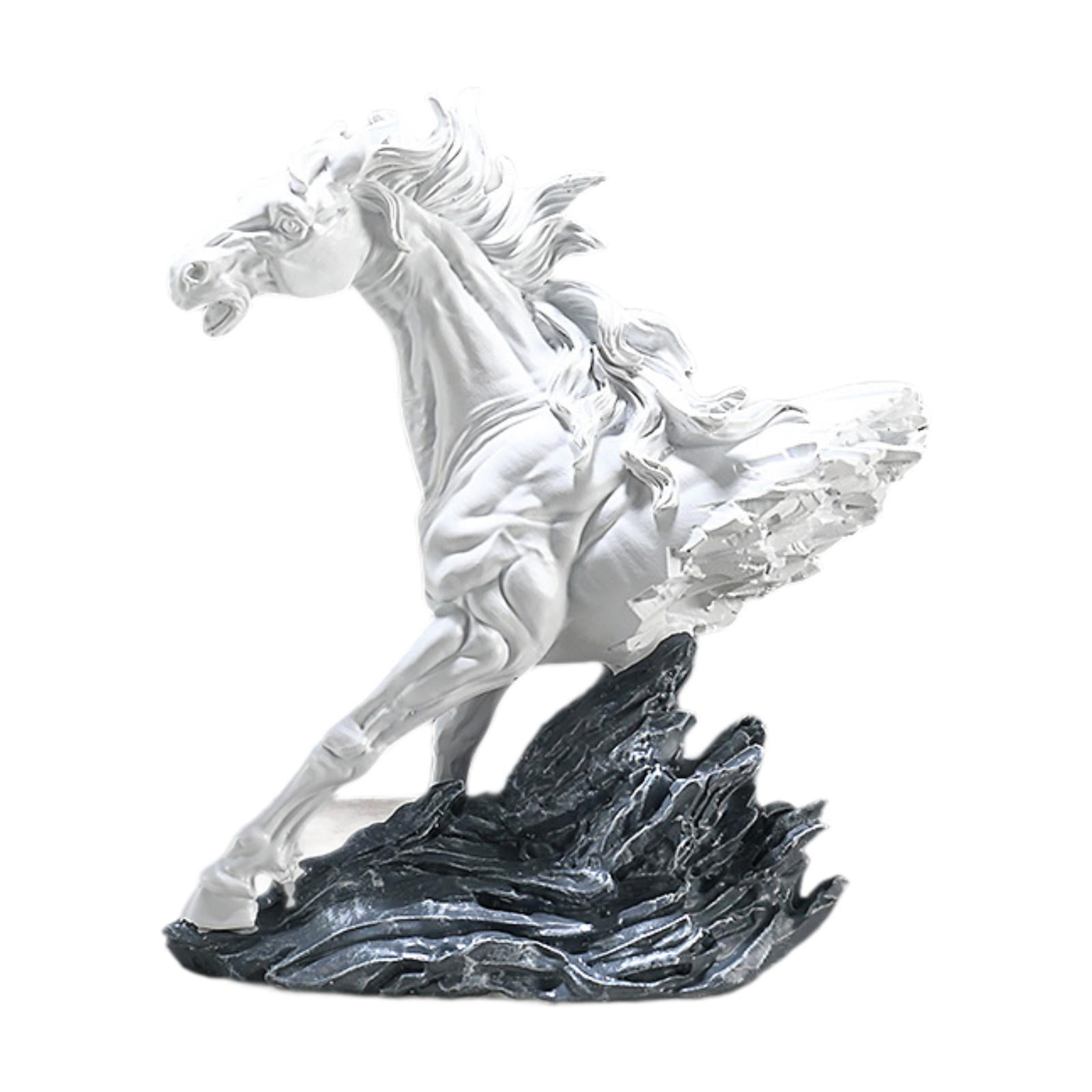 Fancyes Horse Running Statue Horse Figurine Luxury Tabletop Resin Horse ...