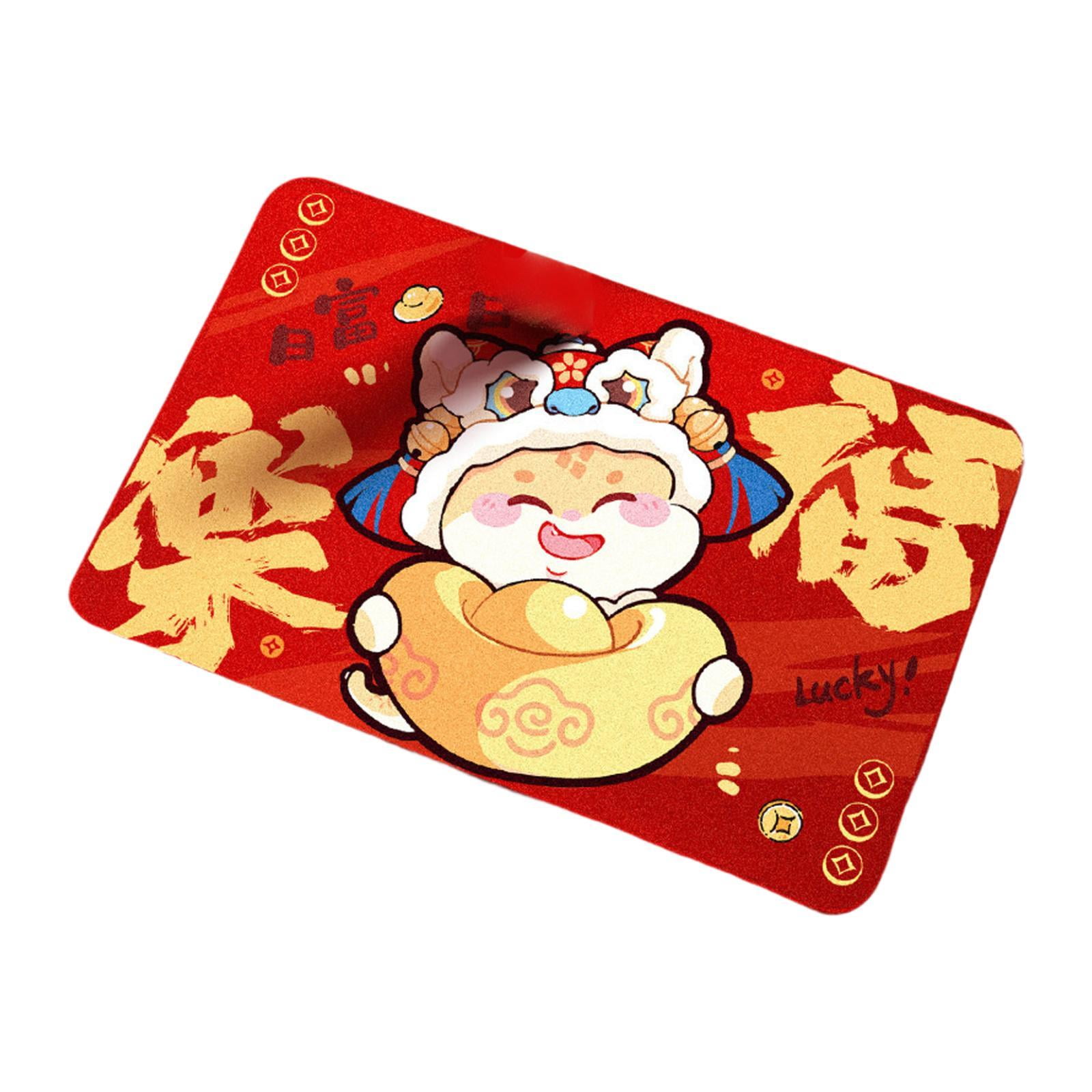 Fancyes Indoor Doormat Door Mat Red Nonslip Cartoon Washable Rug Inside ...