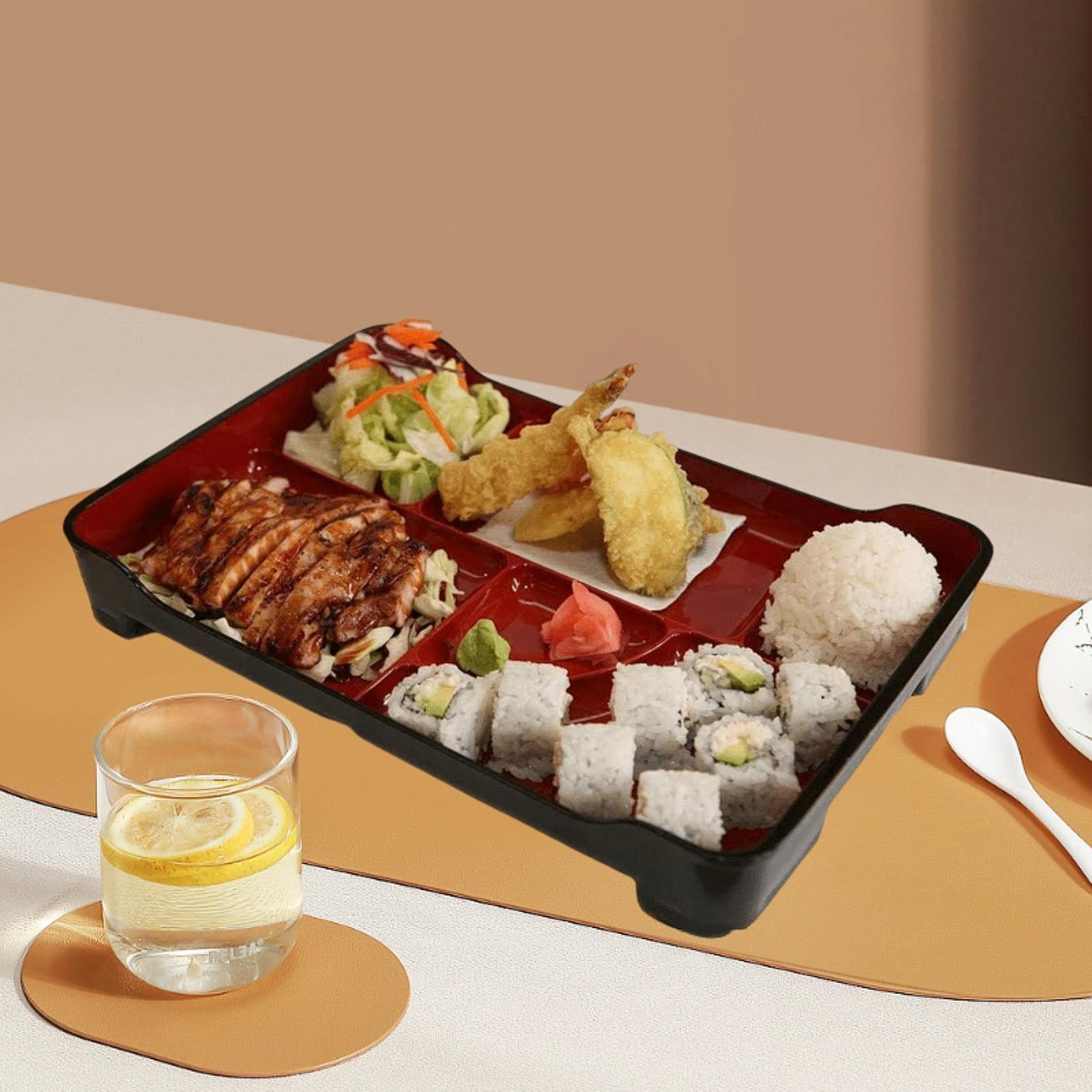 Fancyes Japanese Traditional Lunch Bento Box 6 Compartments Portable ...