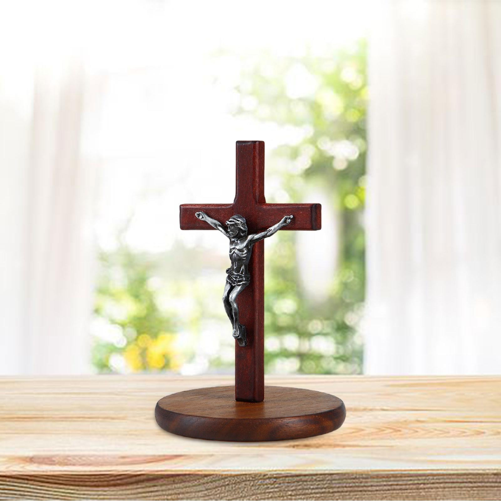 Fancyes Jesus Cross Figurine Sculpture Gift Praying Religious Statue ...