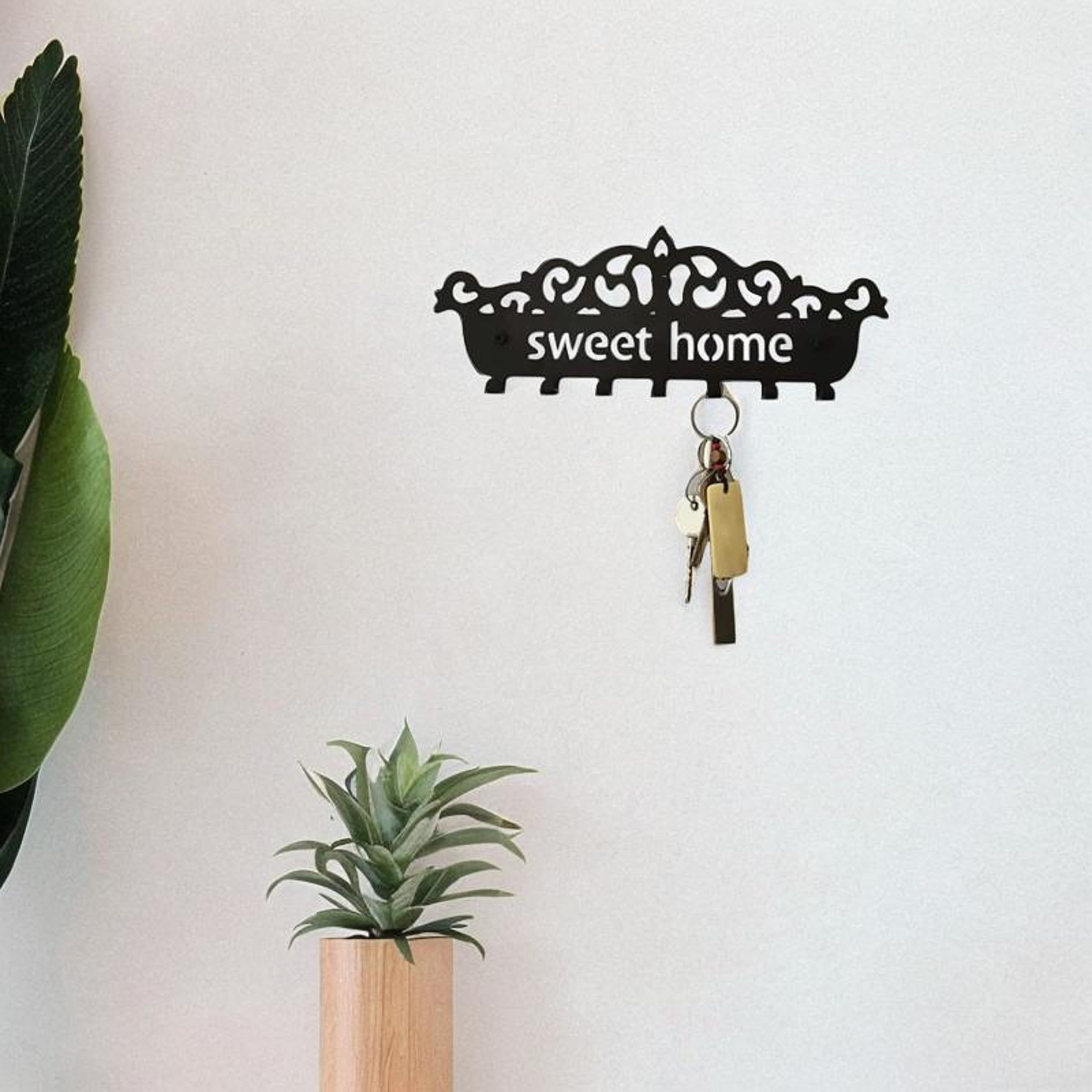 Fancyes Key Holder Wall Mount Hanging Key Rack Crative Wall Decorative ...