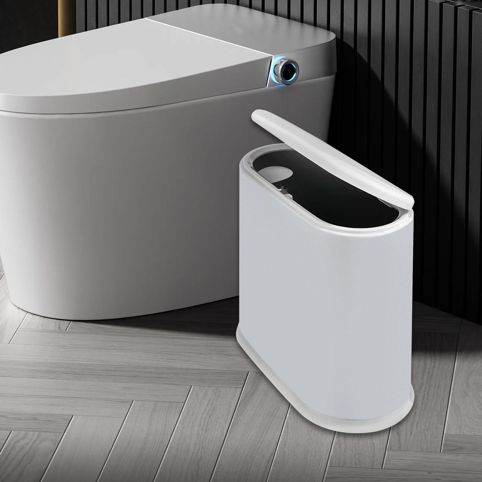 Fancyes Kitchen Wastebasket Narrow Garbage Can Small Bathroom Trash Can ...