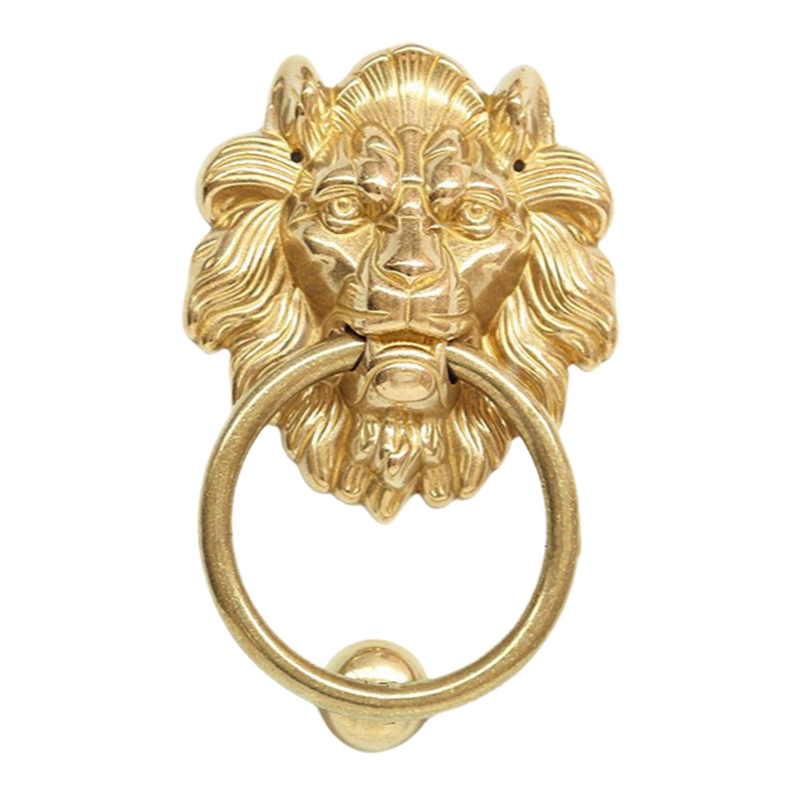 Fancyes Lion Head Door Knocker, Decorative Front Door Knocker, Retro ...