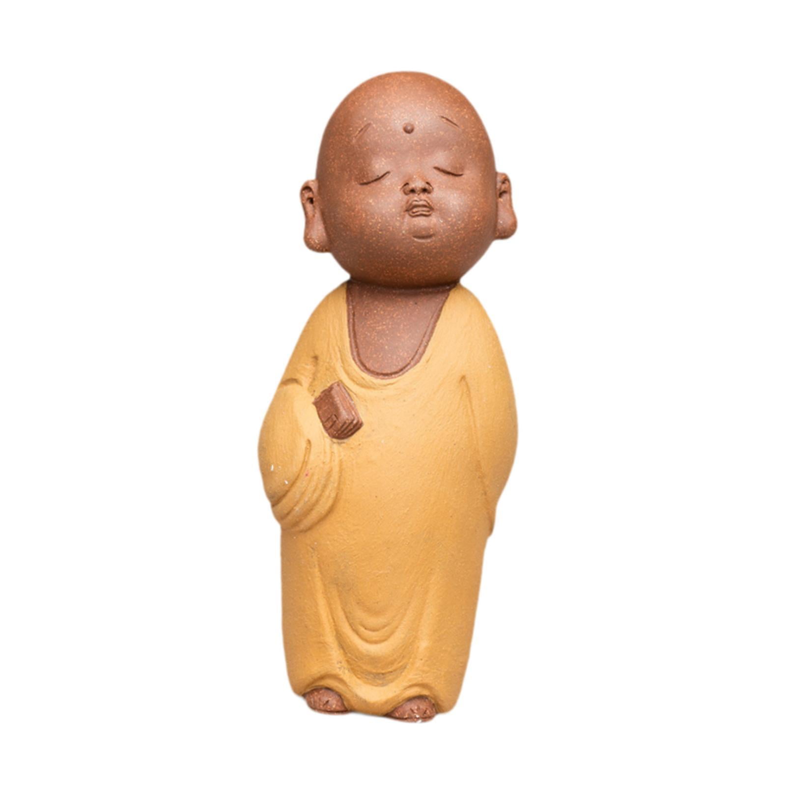 Fancyes Little Monk Statue Buddha Sculpture Decorative Gift Desk Monk ...