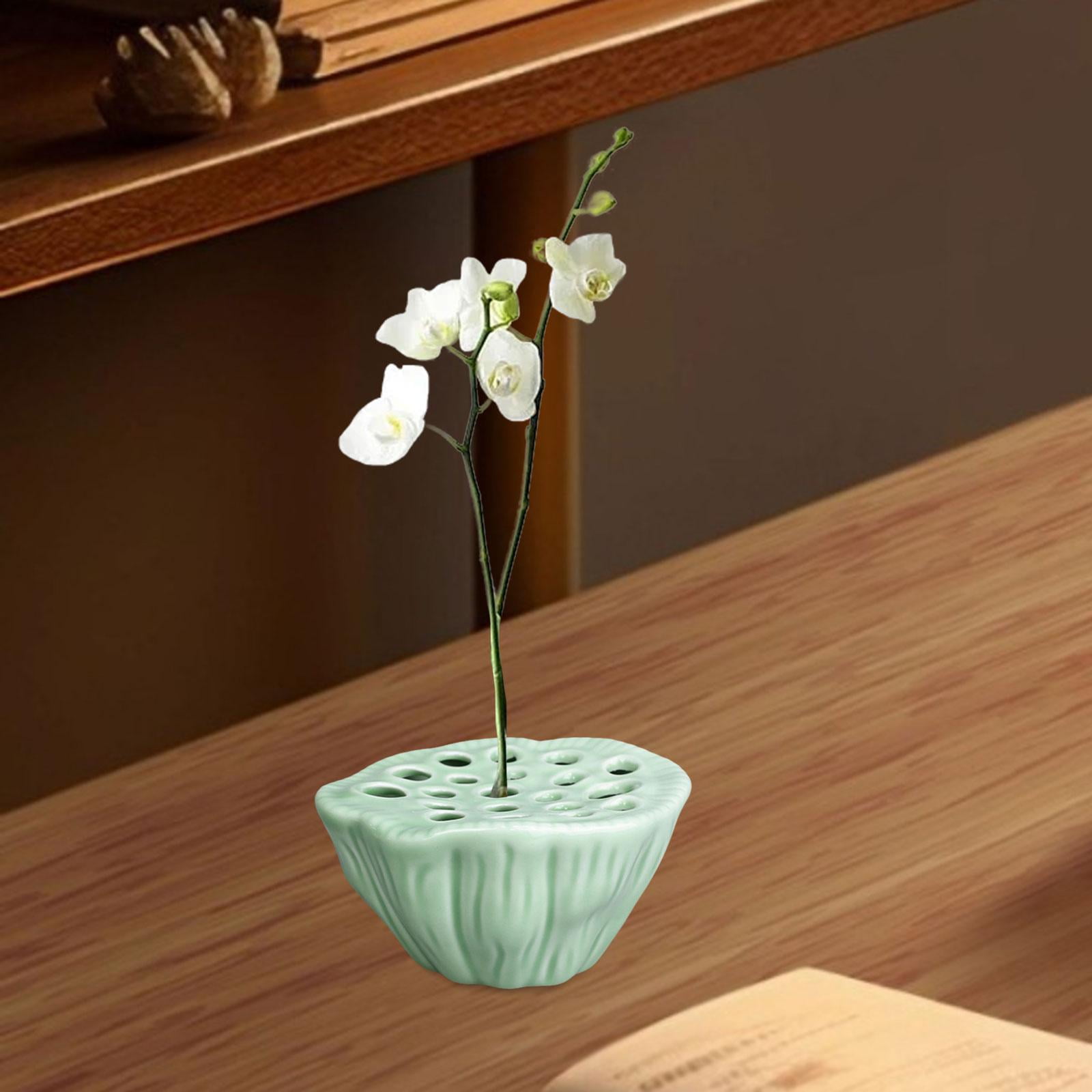 Fancyes Lotus Pod Flower Arrangement Vase Floral Container, Decorative ...
