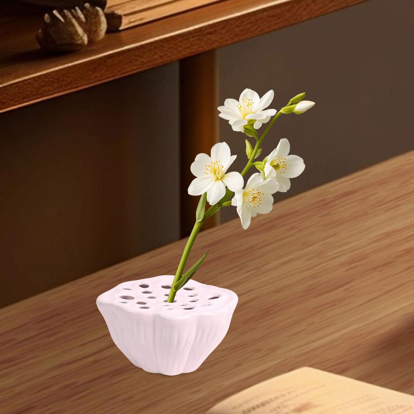 Fancyes Lotus Pod Flower Arrangement Vase Floral Container, Decorative ...