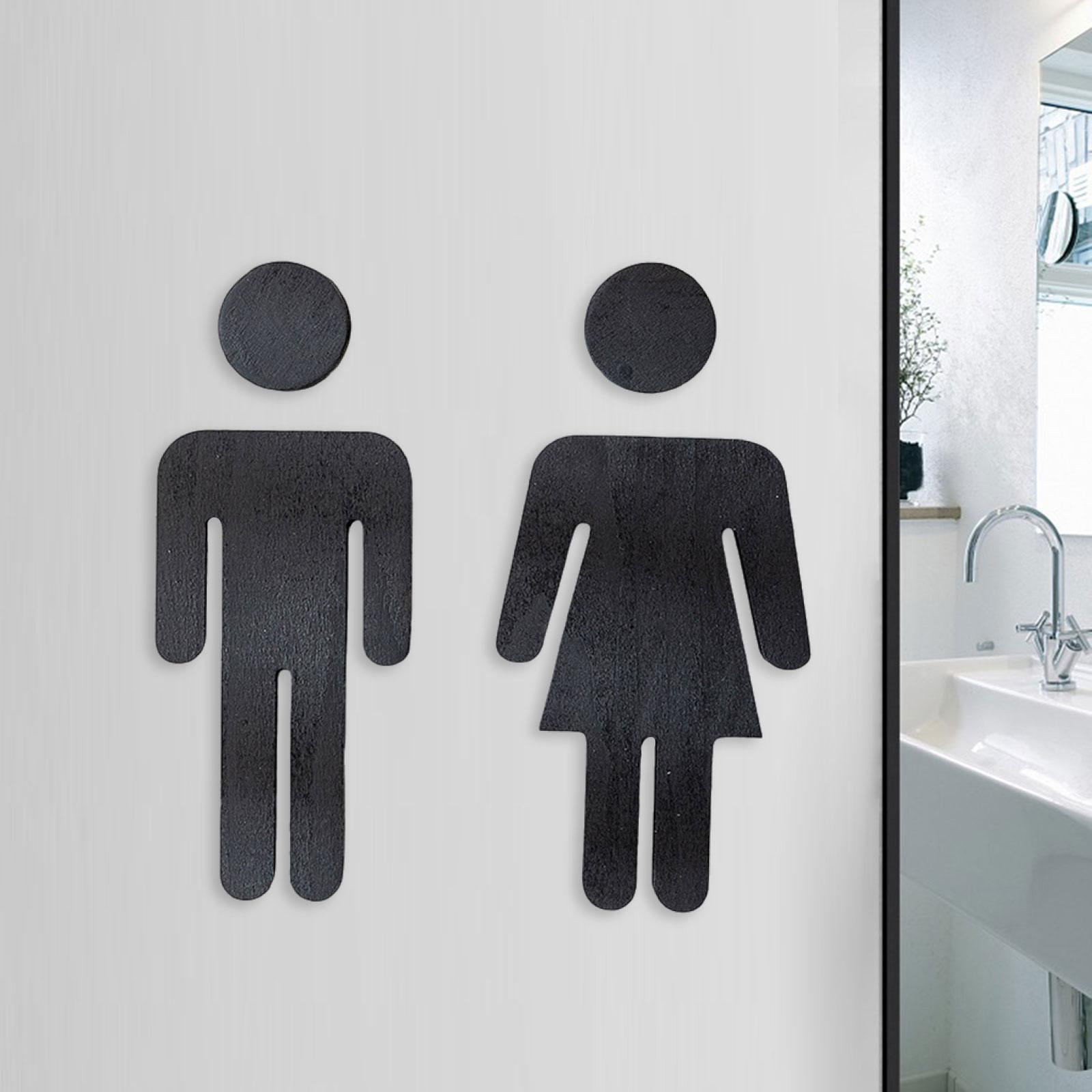 Fancyes Men and Women Restroom Signage Bathroom Signs Lightweight ...
