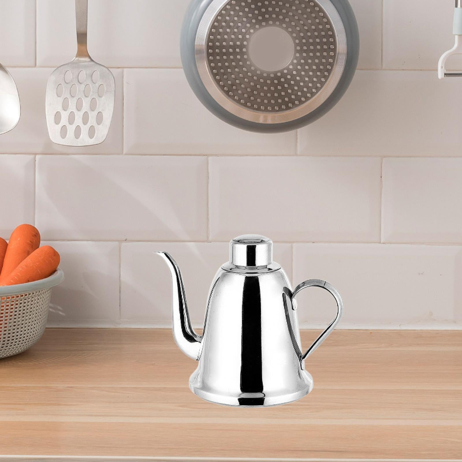 Fancyes Oil Bottle Oil Dispenser Pot Stainless Steel Home Dustproof Oil ...