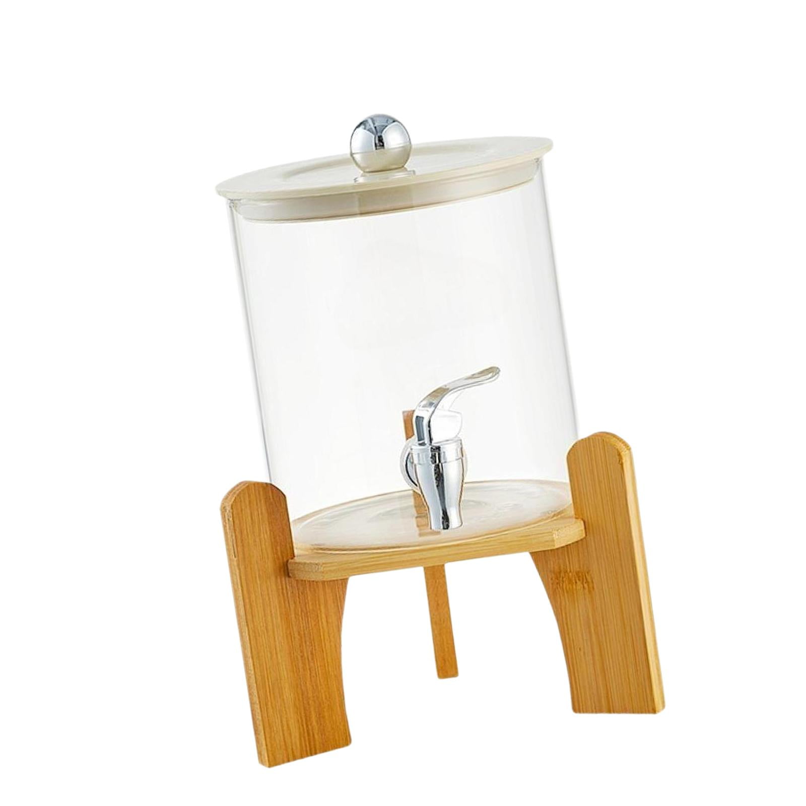 Fancyes Party Drink Dispenser with Stand Glass Beverage Dispenser with ...