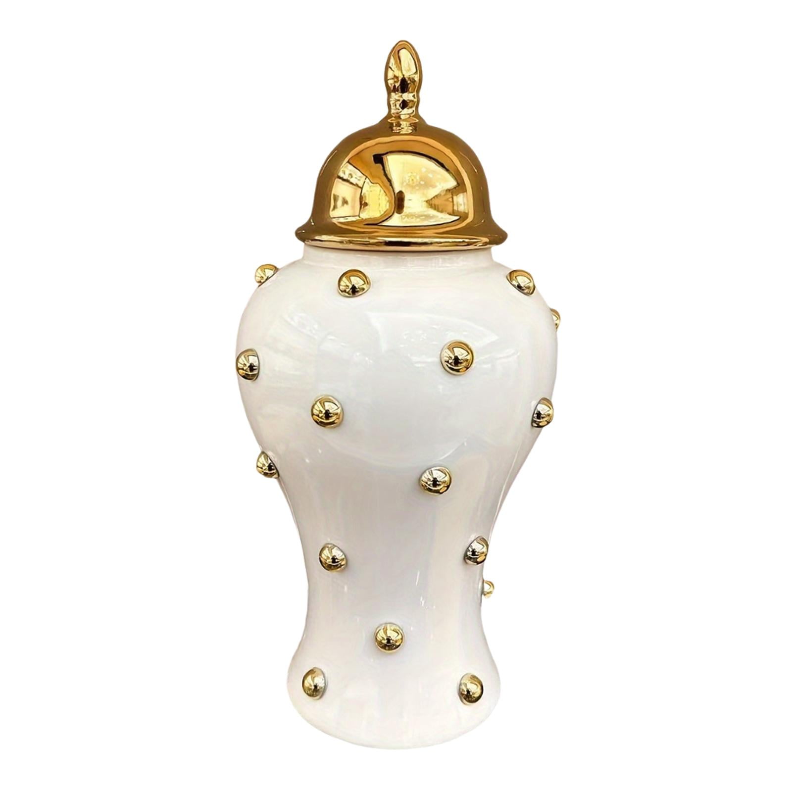 Fancyes Porcelain Ginger Jar Collection with Lid Temple Jar for Office ...