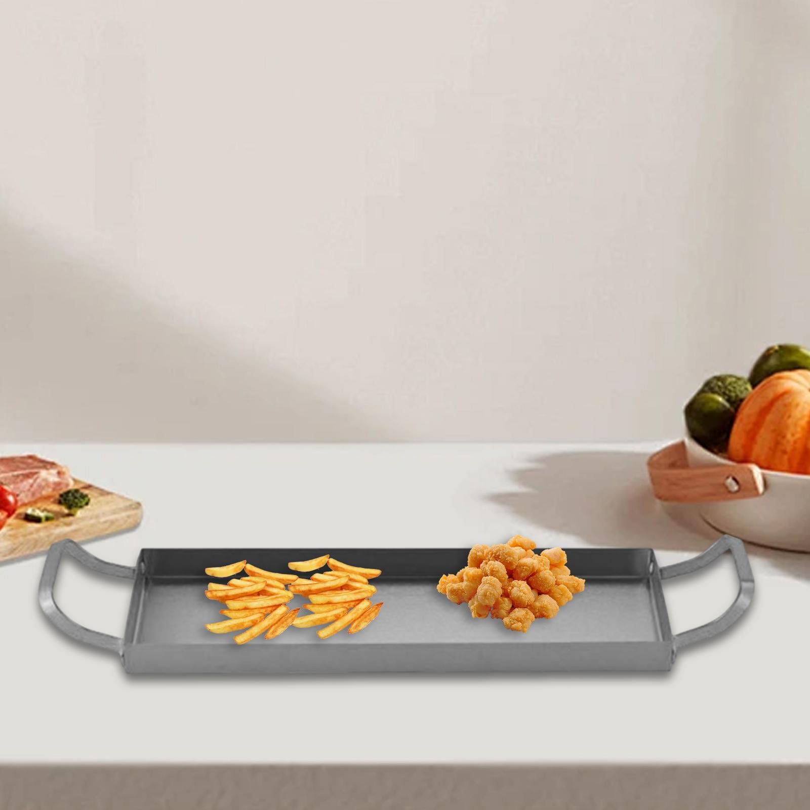 Fancyes Rectangular Platters Baking Pan Tray Easy Clean Reusable Baking ...