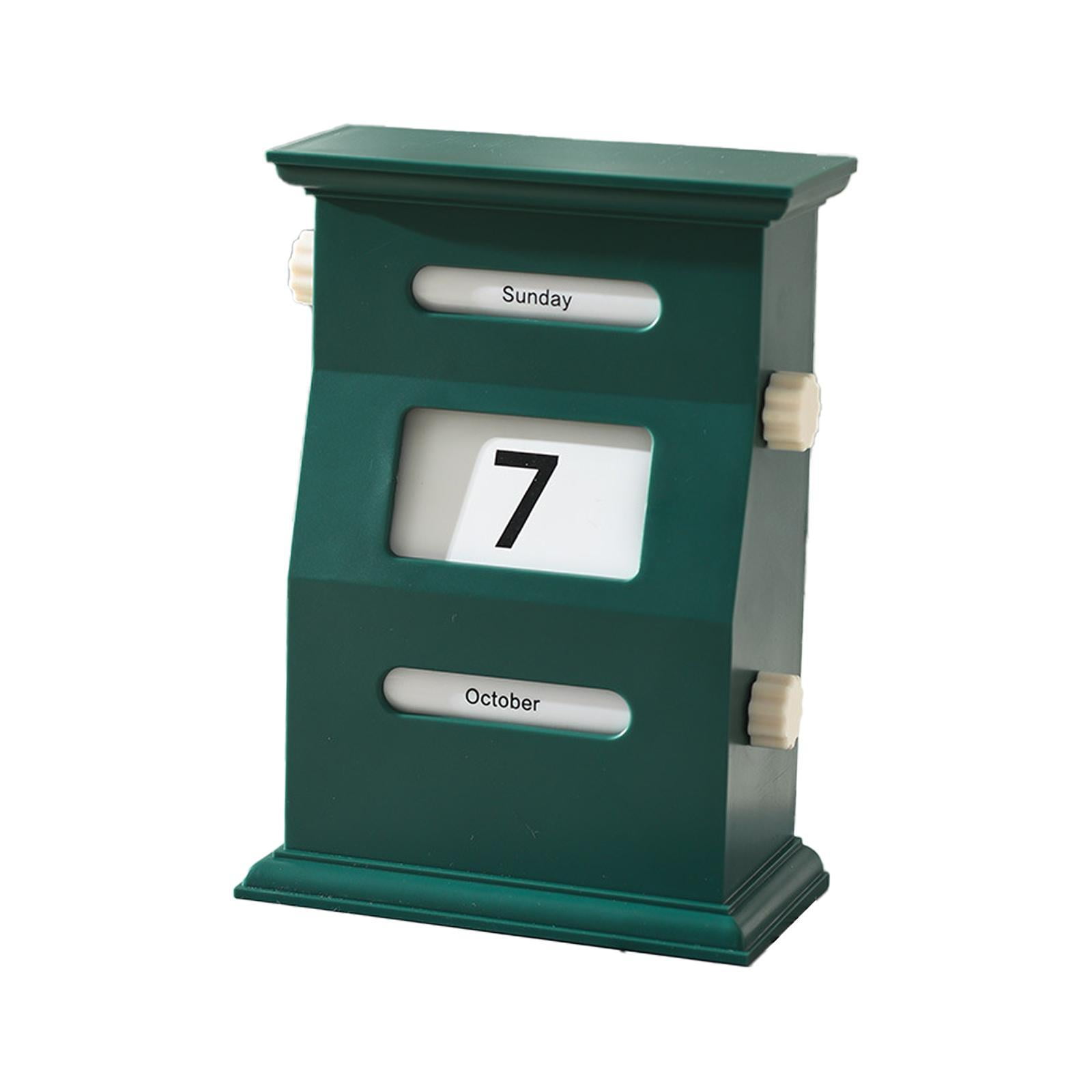 Fancyes Rotatable Perpetual Calendar Desk Ornament Collectible Art ...