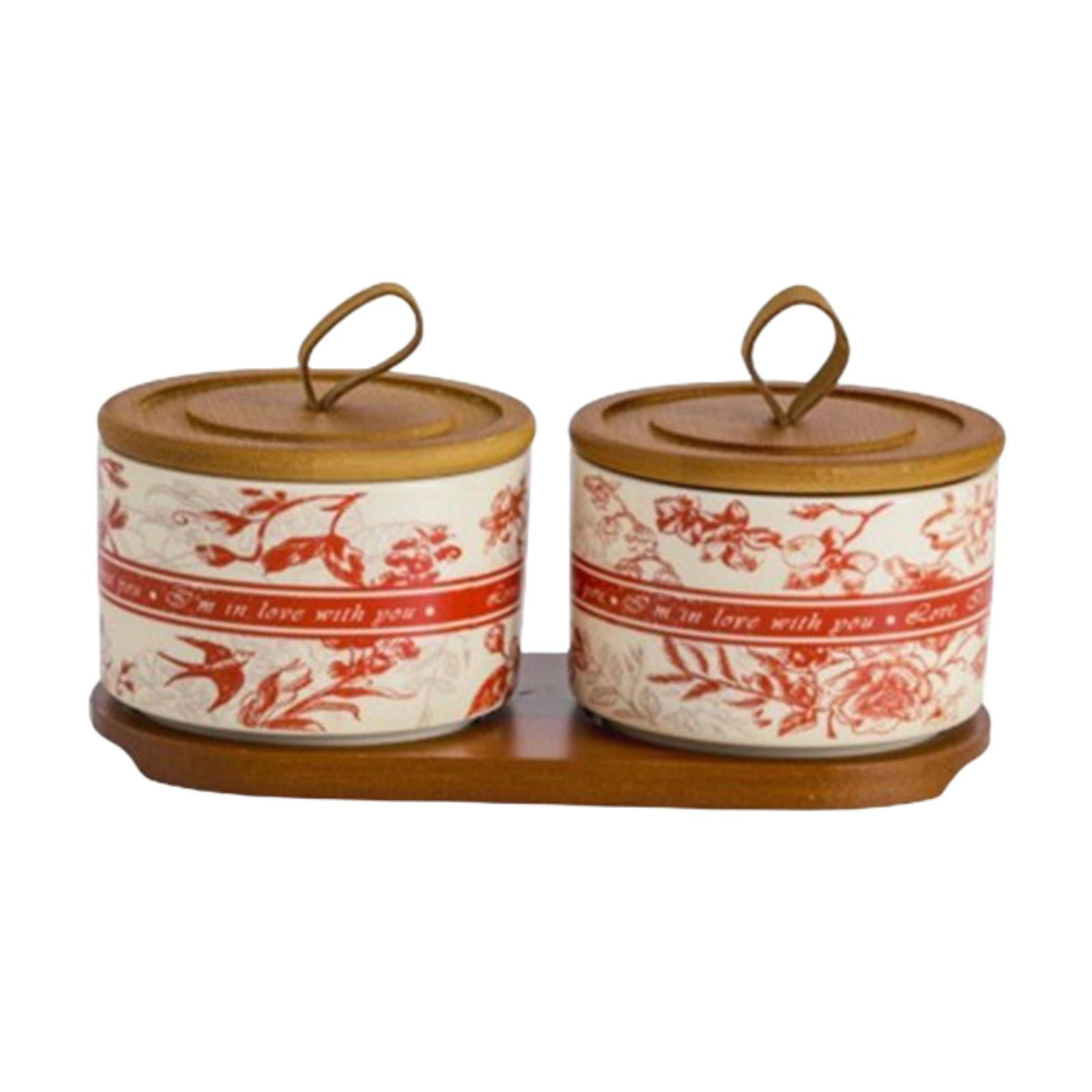 Fancyes Snack Canister Cookie Candy Jar and Handle Food Storage Jar ...