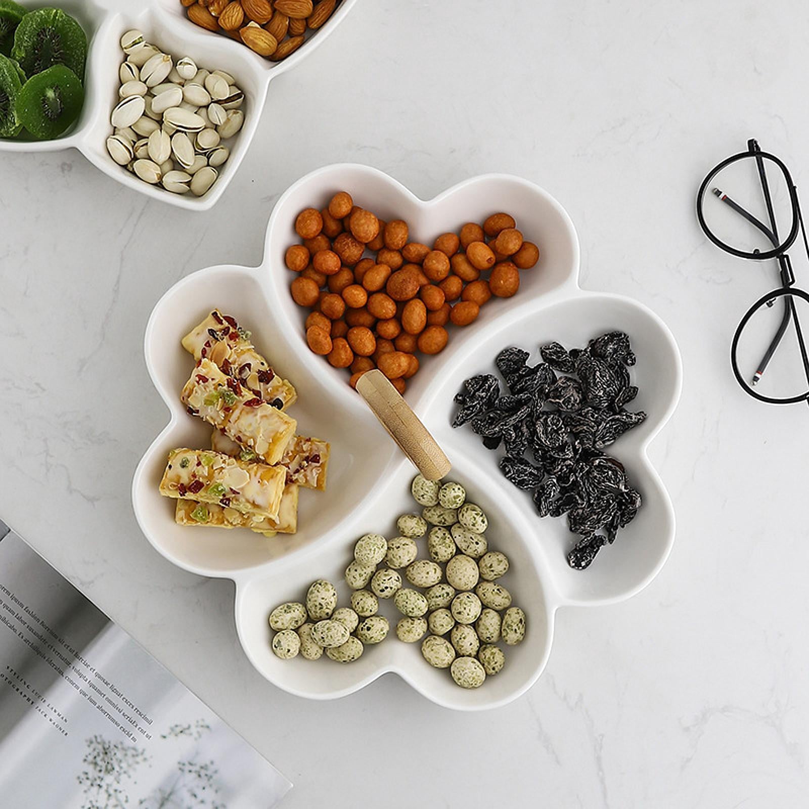 Fancyes Snack Platter Nordic Ceramic Divided Serving Tray for Sweets ...