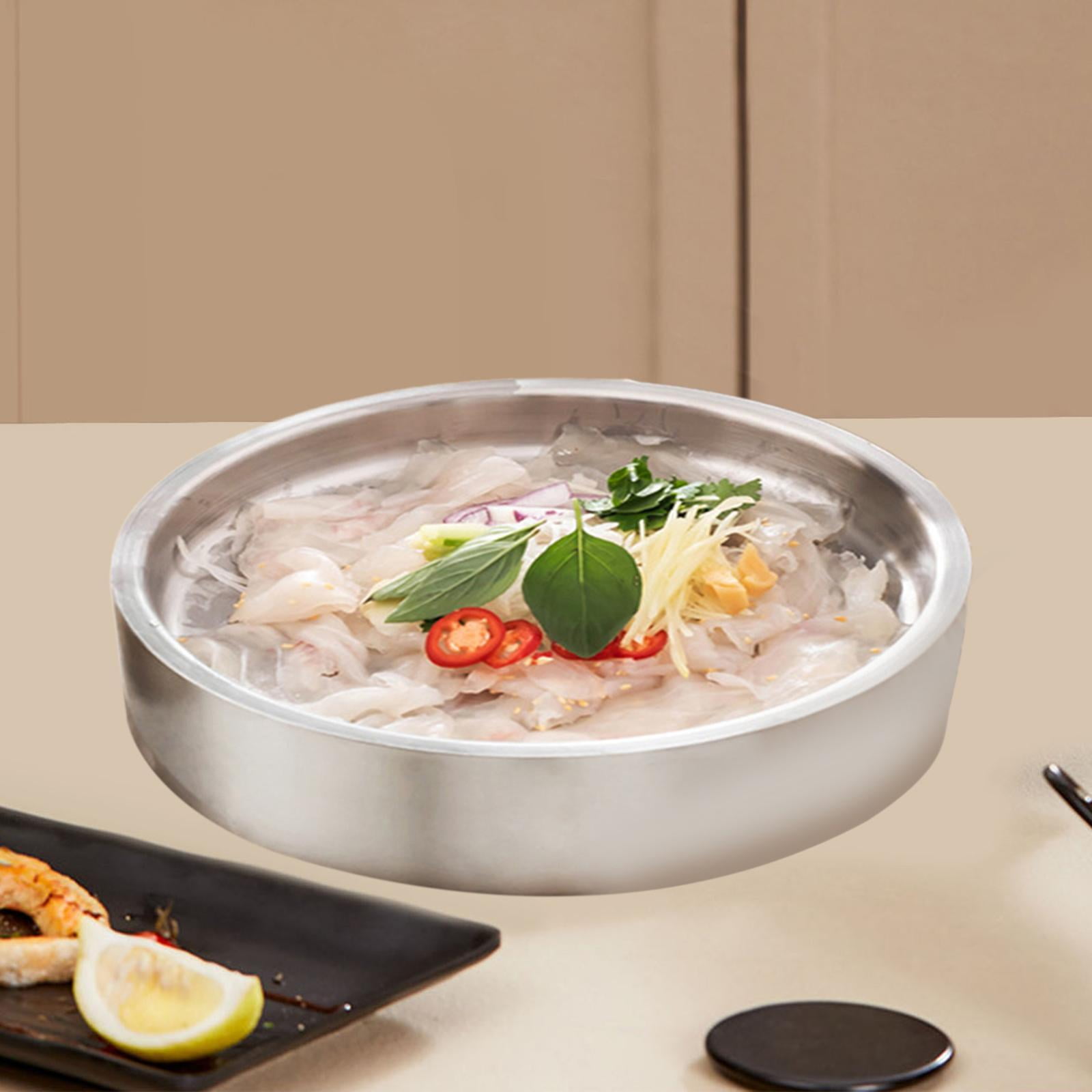 Fancyes Stainless Steel Chilled Serving Tray Seafood Serving Dish ...