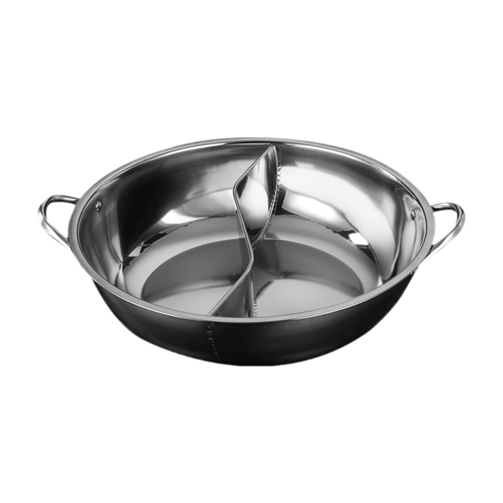 Fancyes Stainless Steel Hot Pot with Divider,Double Flavor Cookware ...