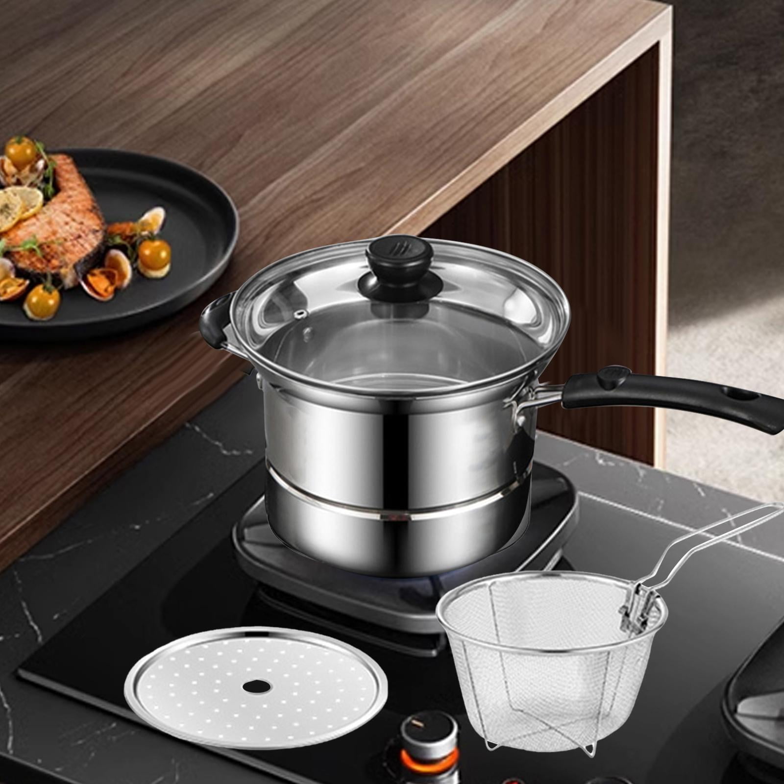 Fancyes Stainless Steel Saucepan Frying Pan Skillet Cookware ...