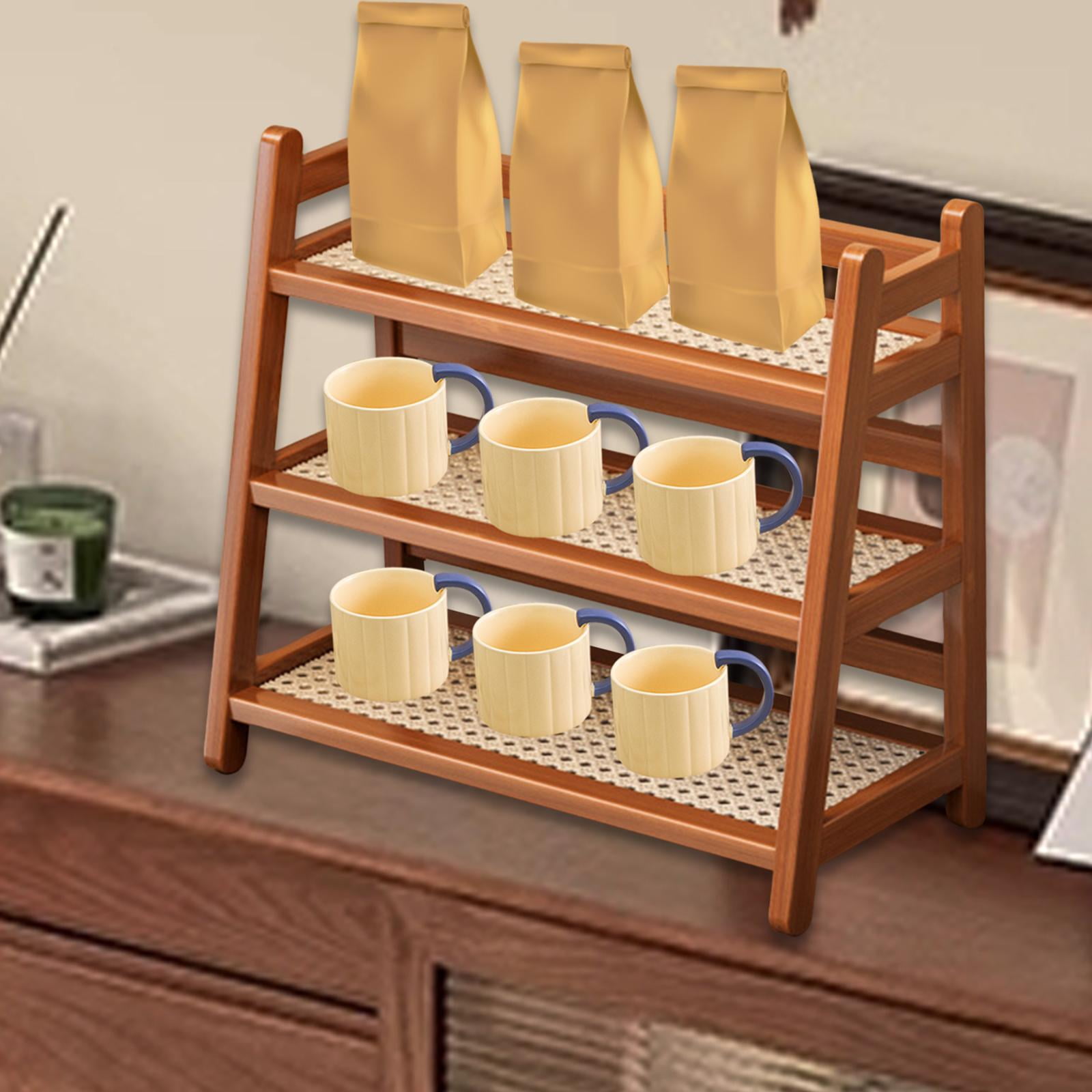 Fancyes Syrup Bottle Display Rack Coffee Station Organizer for Desktop ...