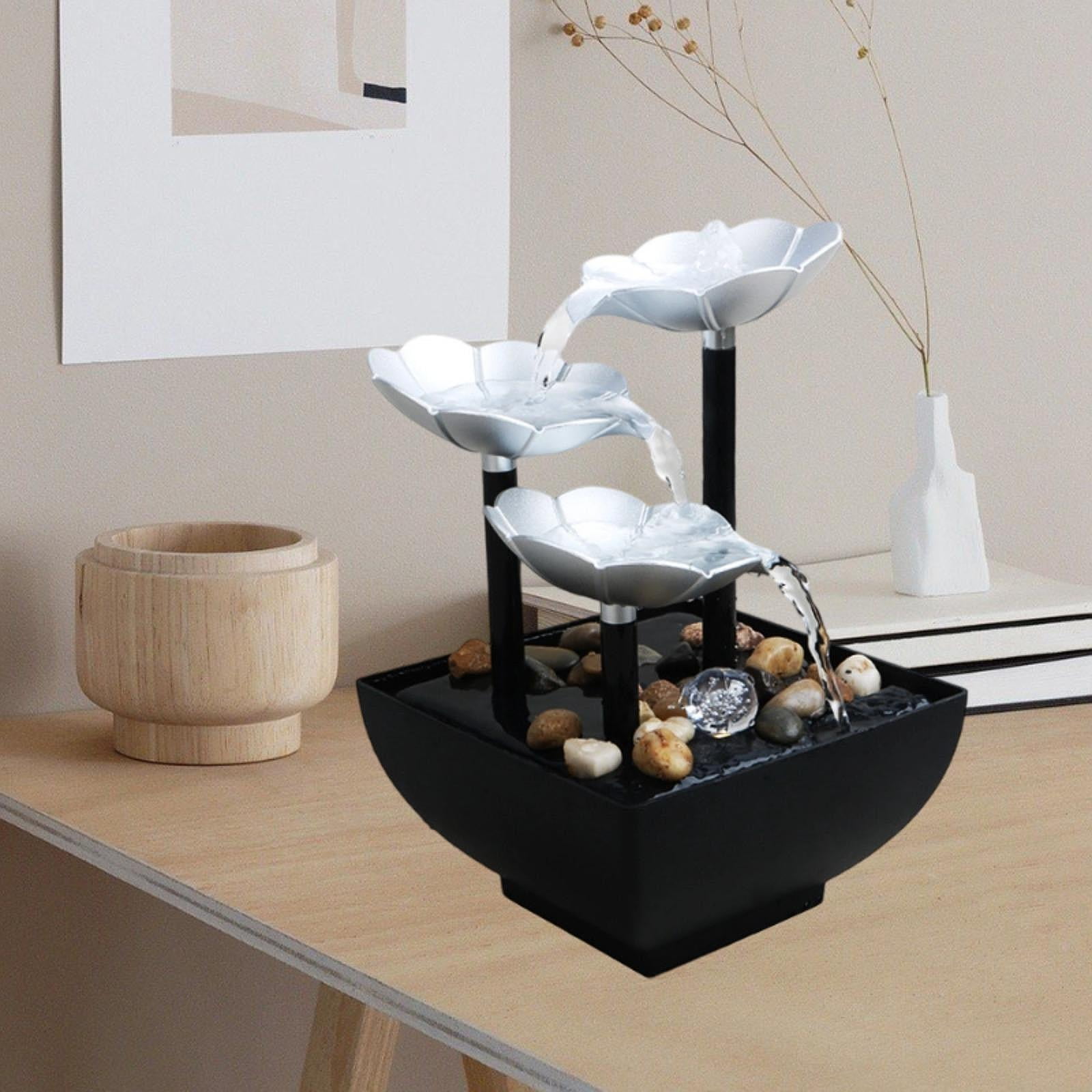 Fancyes Tabletop Fountain Compact USB Powered Desktop Fountain for ...