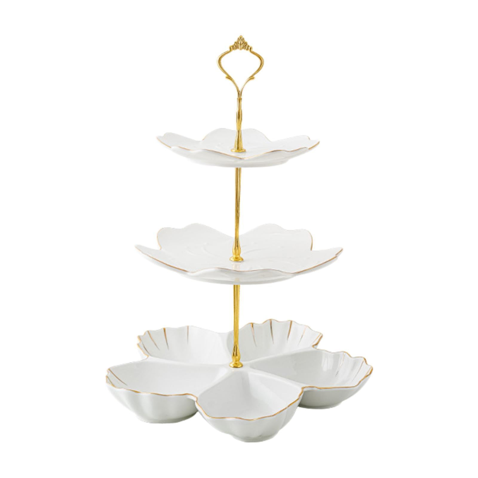 Fancyes Tiered Ceramic Cake Stand Afternoon Tea Stand Tiered Table ...