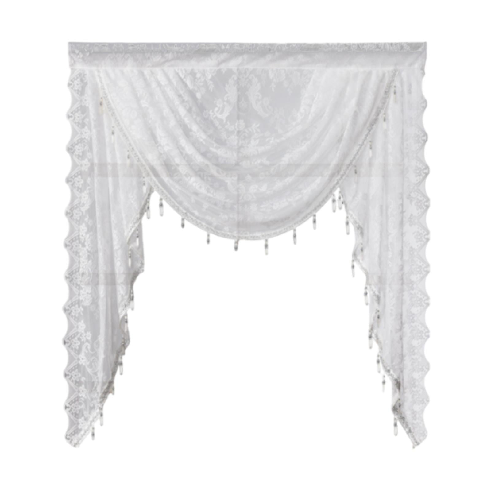 Fancyes Waterfall Window Valance Vintage Design Romantic Easy to Hang ...