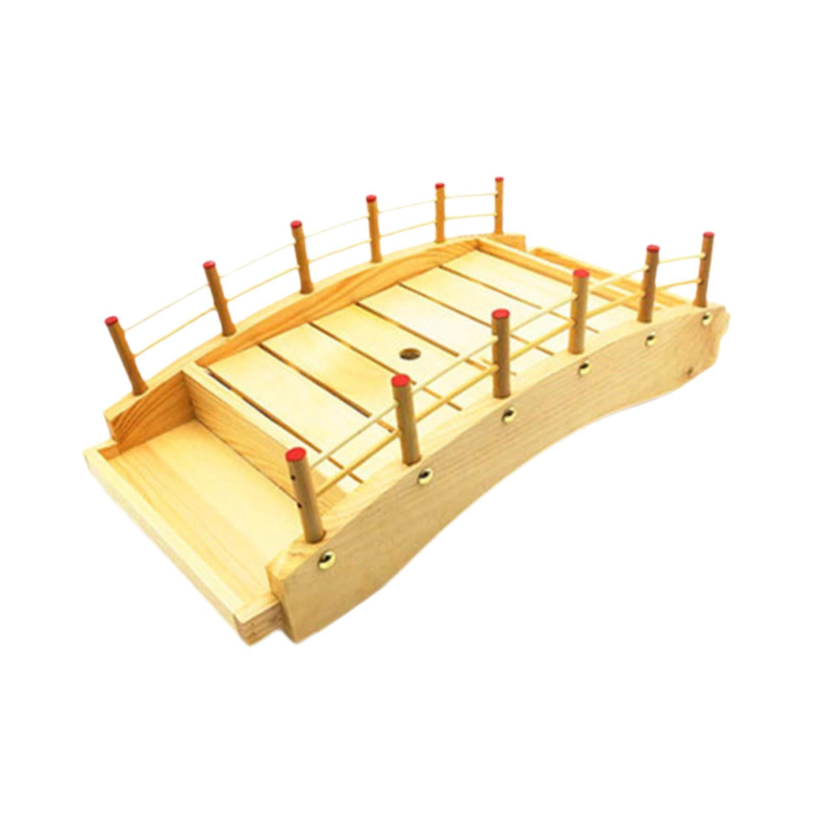 Fancyes Wood Sushi Bridge Food Platter Handmade Multipurpose Dish ...