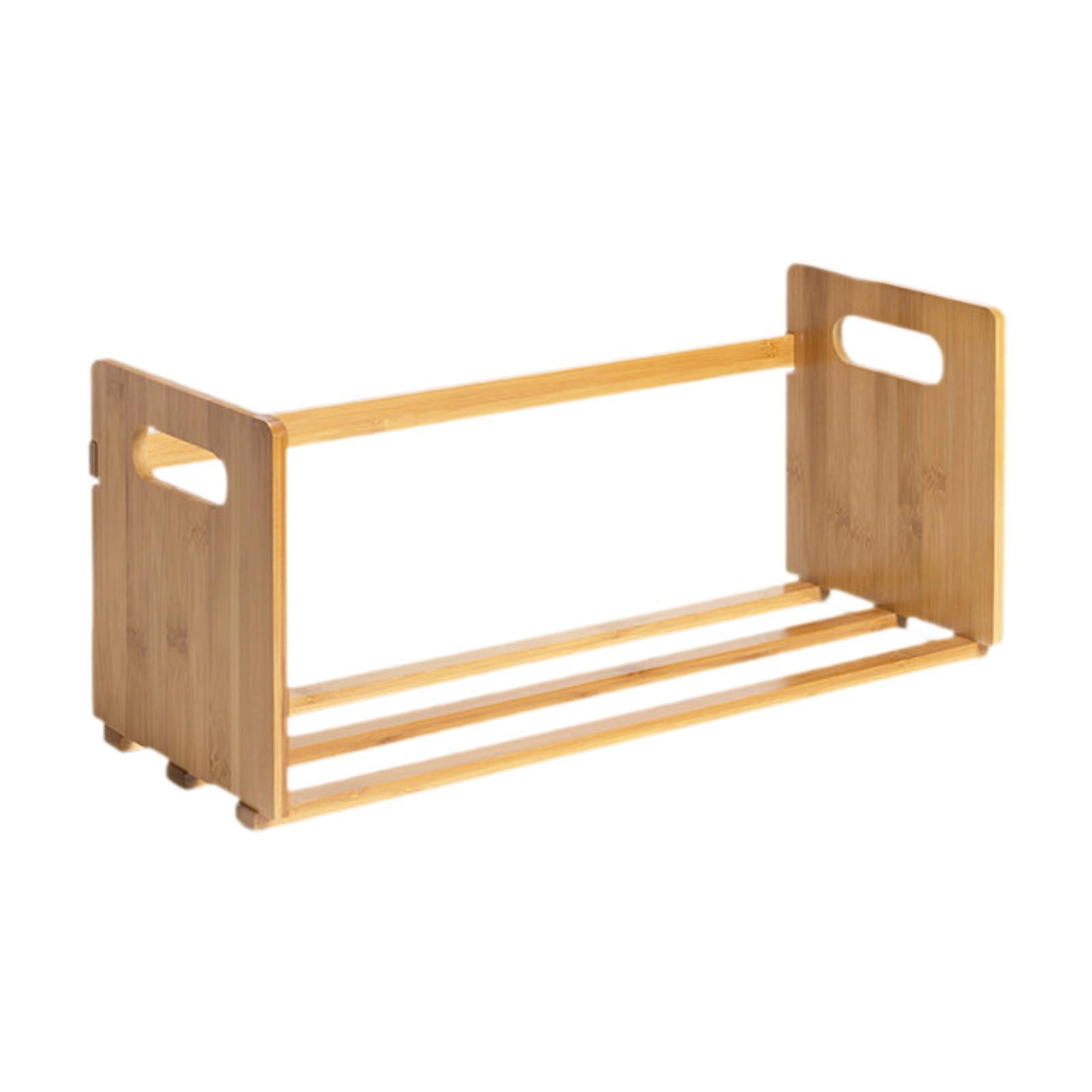 Fancyes Wooden Bookshelf, Stable Desktop Organizer, Portable ...