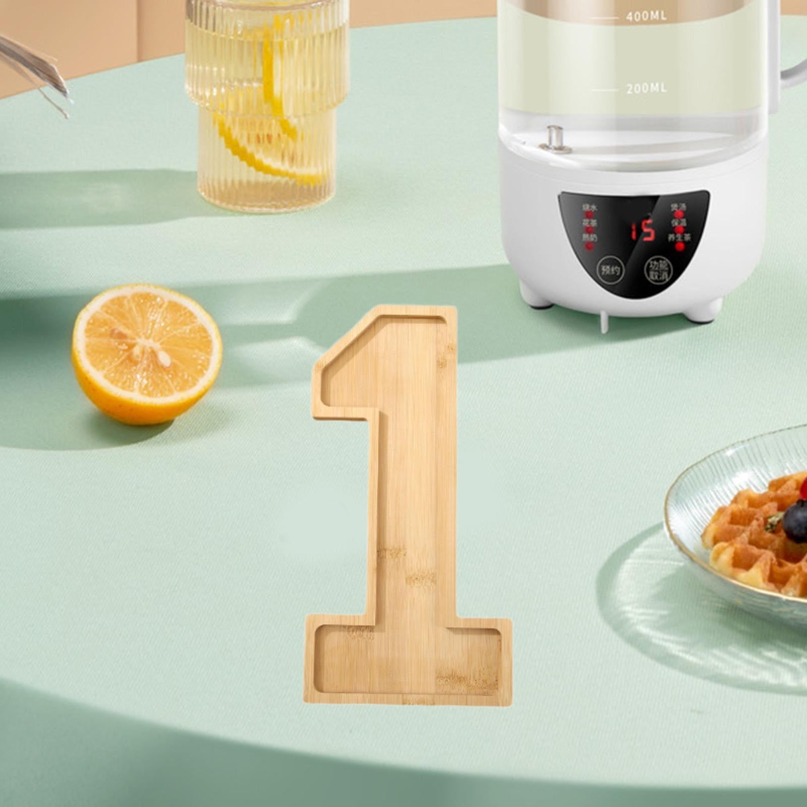 Fancyes Wooden Number Serving Tray Board Box Serving Platter Food Plate ...