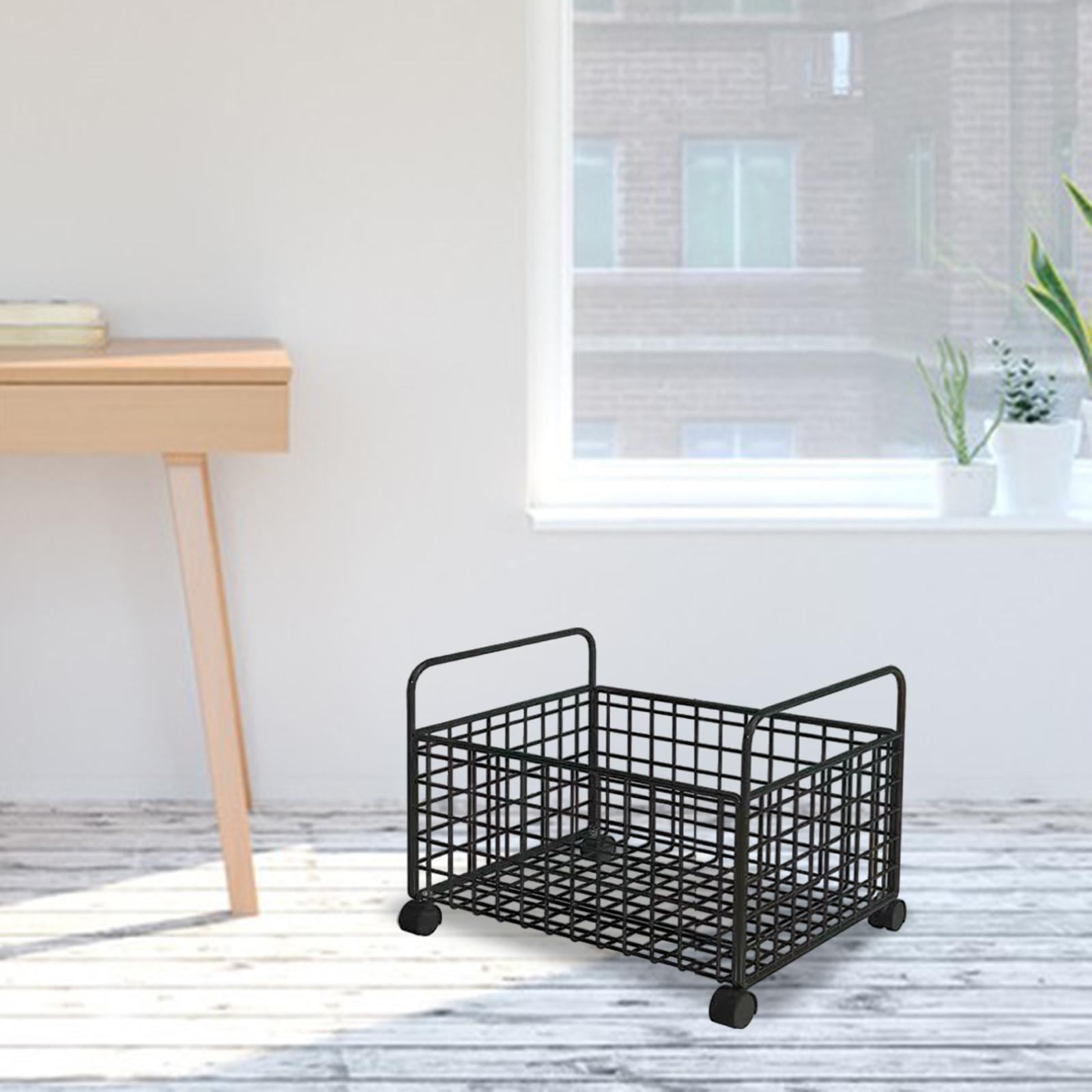 Fancyes under Desk Organizer with Wheel Small Utility Cart Office ...