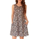 Fancyglim Women's Summer Dresses Casual Sleeveless Beach Sundress ...