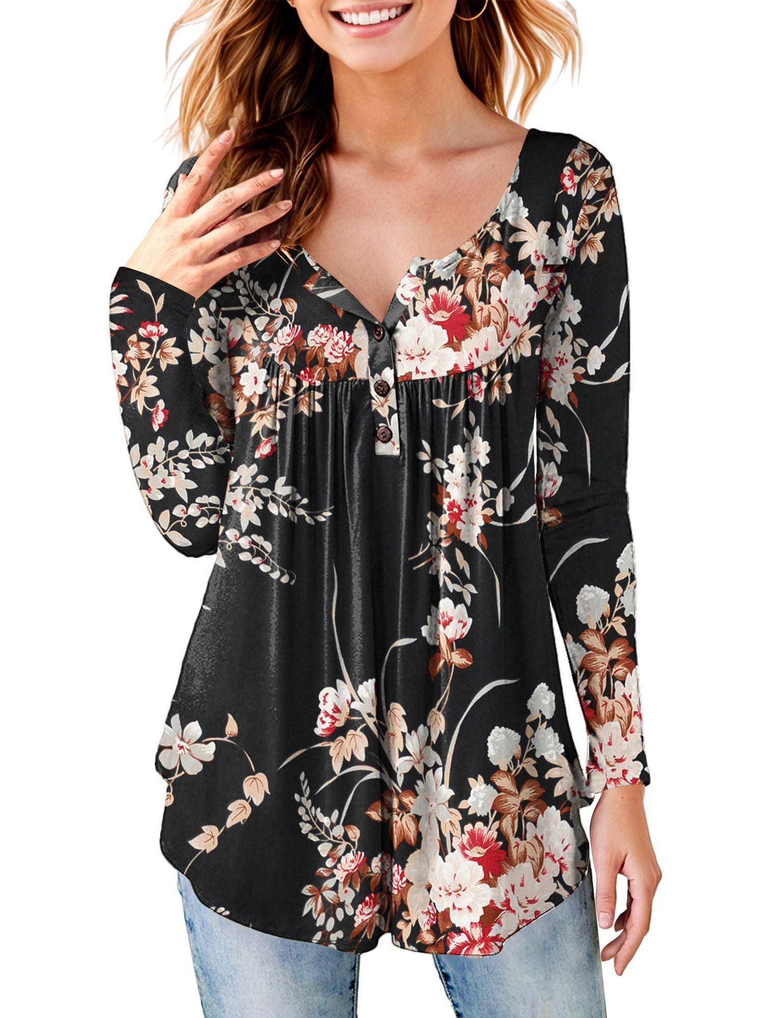 Walmart Black Friday Deals 2025 Fancyglim Womens Plus Size Long Sleeve ...