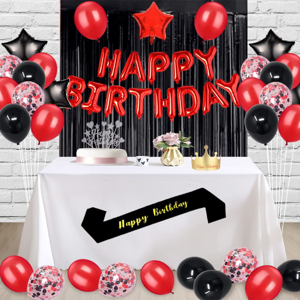 Fancypartyshop Fancy 51ST AJH3 Birthday Party Decorations Supplies Red ...
