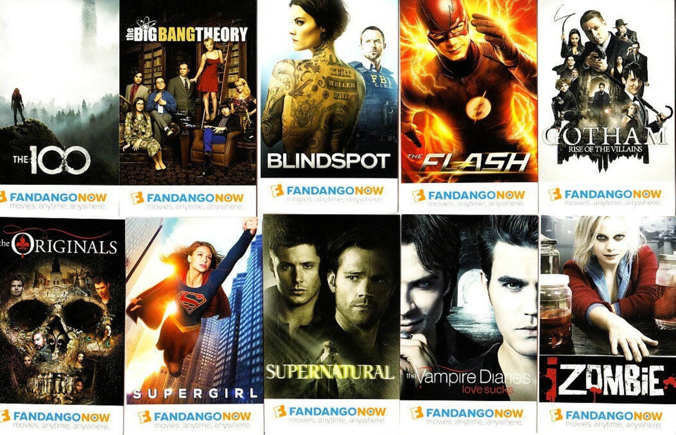 Fandango Now 2016 Comic-Con promo Warner Brothers 10 card set Big Bang ...