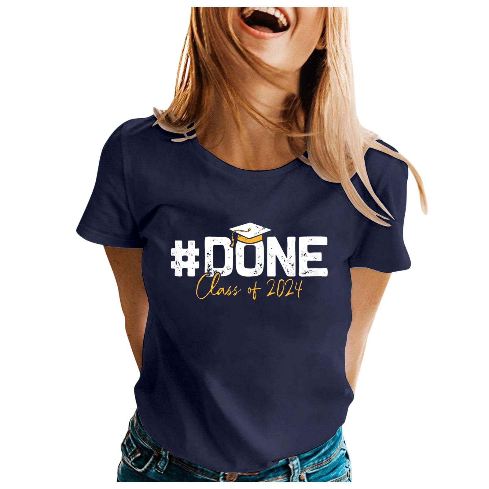 Fandaniv Slim Fitted Y2K Tee Women Class Of 2024 Graduation Gifts For ...