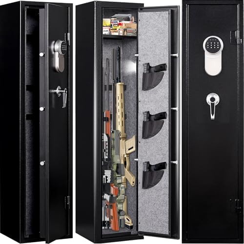 Fandon 5-6 Gun Safe, Gun Safes for Home Rifles and Pistols,Quick Access ...
