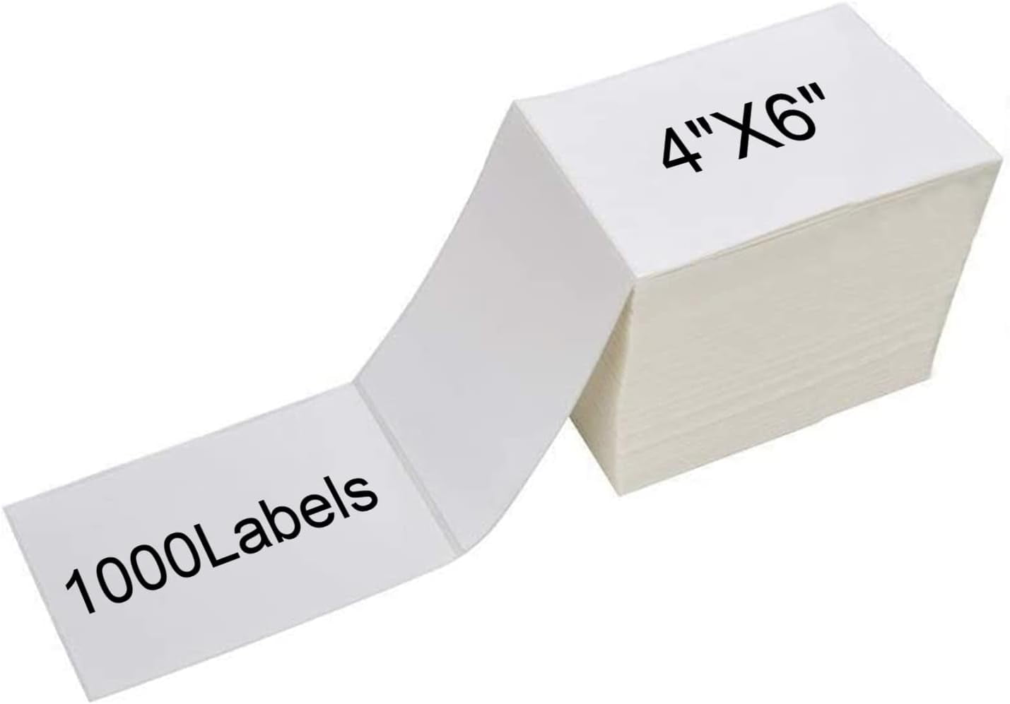 Fanfold 4 x 6 Direct Thermal Shipping Labels with Perforations, 1000 ...