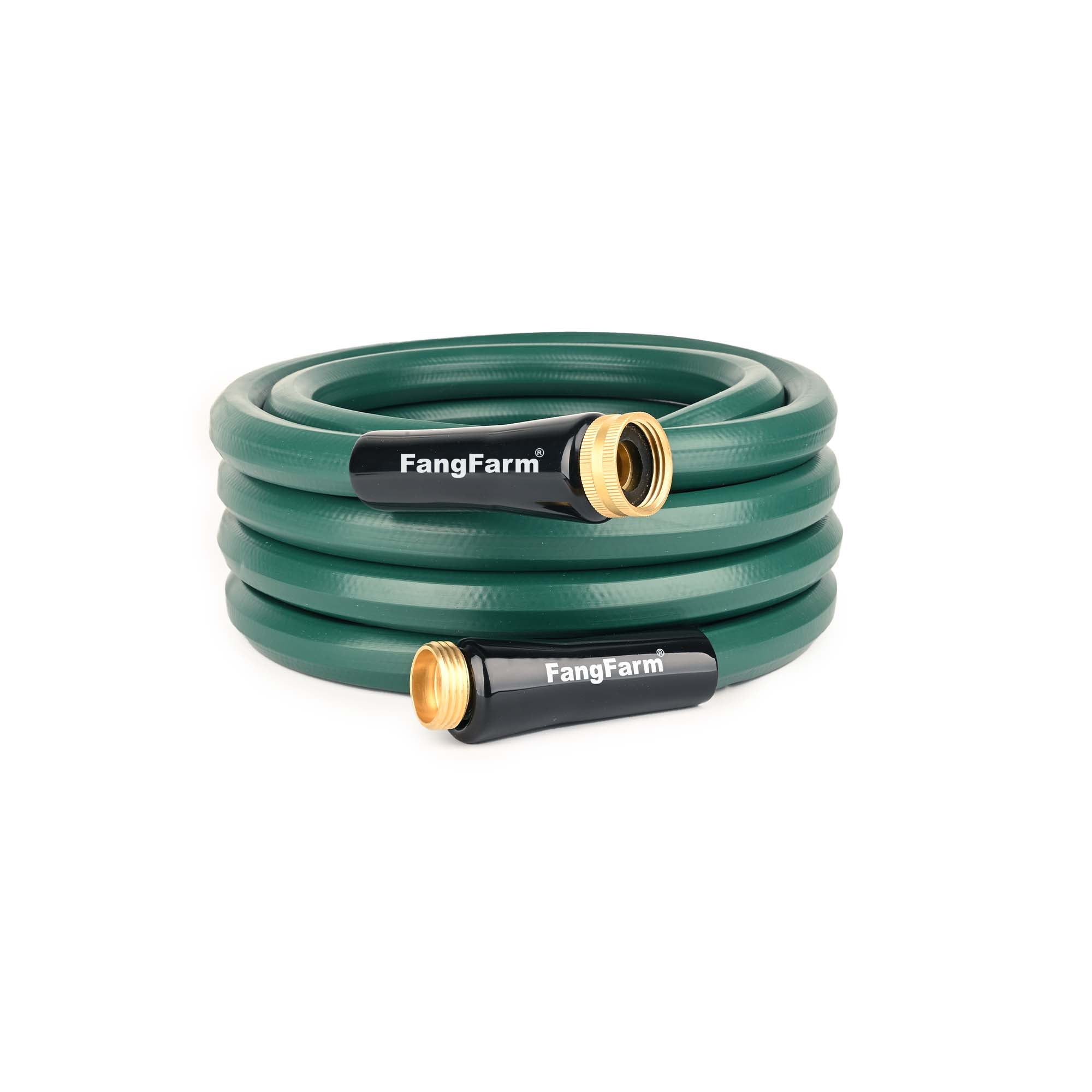 FangFarm Heavy Duty Garden Hose: No Kink and No Leak Rubber Hose 5/8 ...