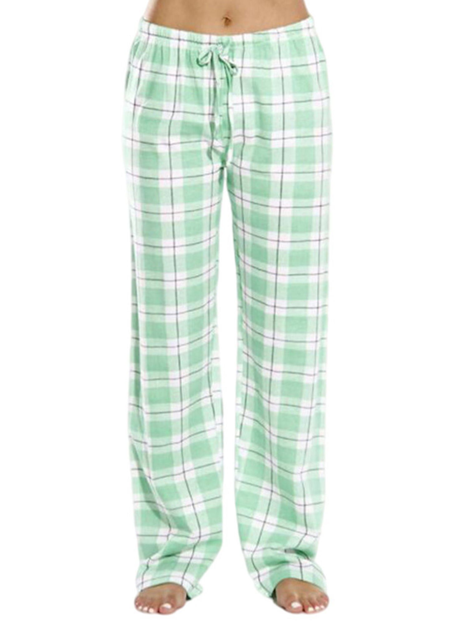 Fangasis Ladies Palazzo Pants Drawstring Pajamas Bottoms High Waist ...