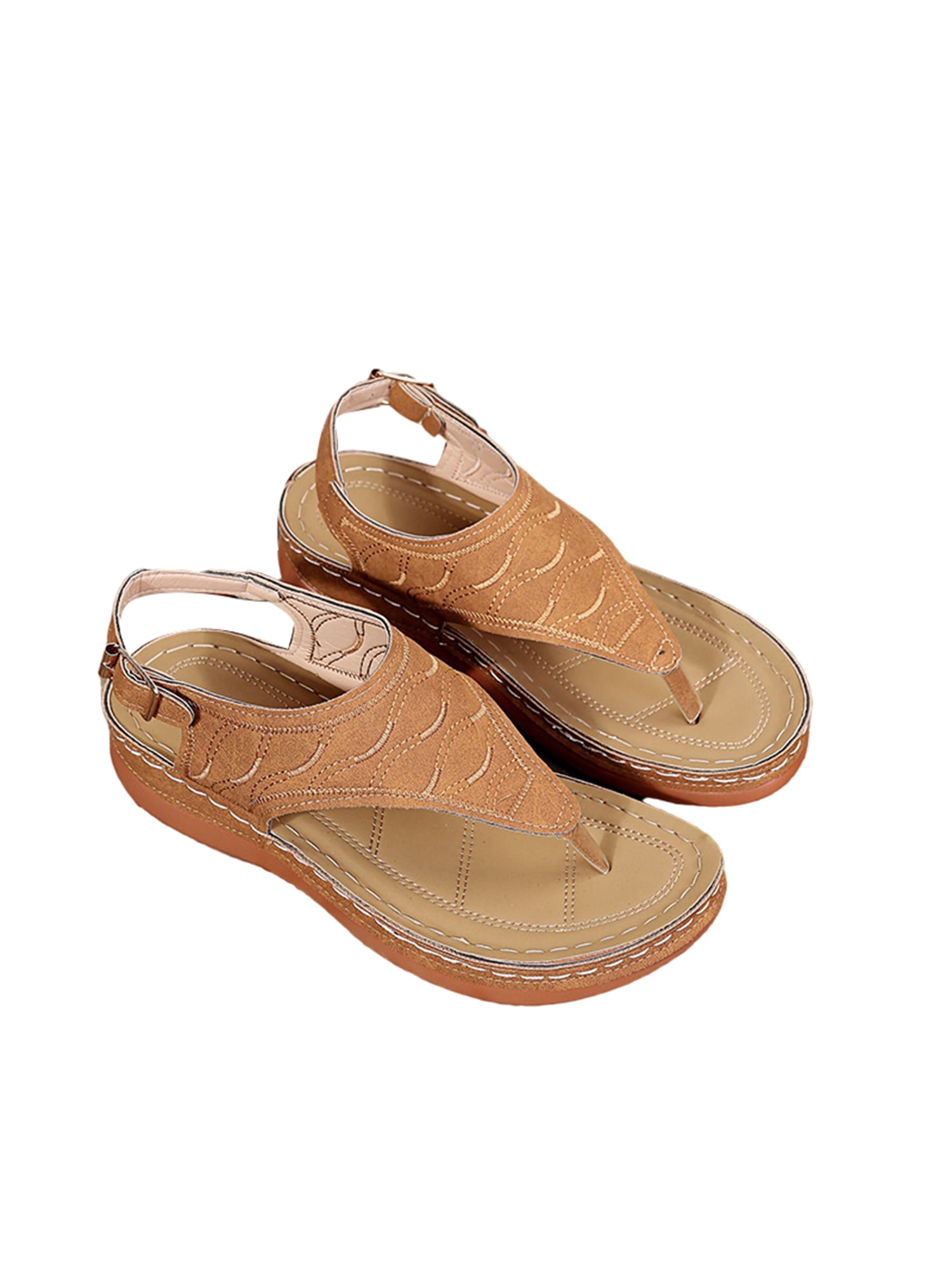 Fangasis Women Thong Sandal Platform Sandals Wedge Flip Flop Work ...