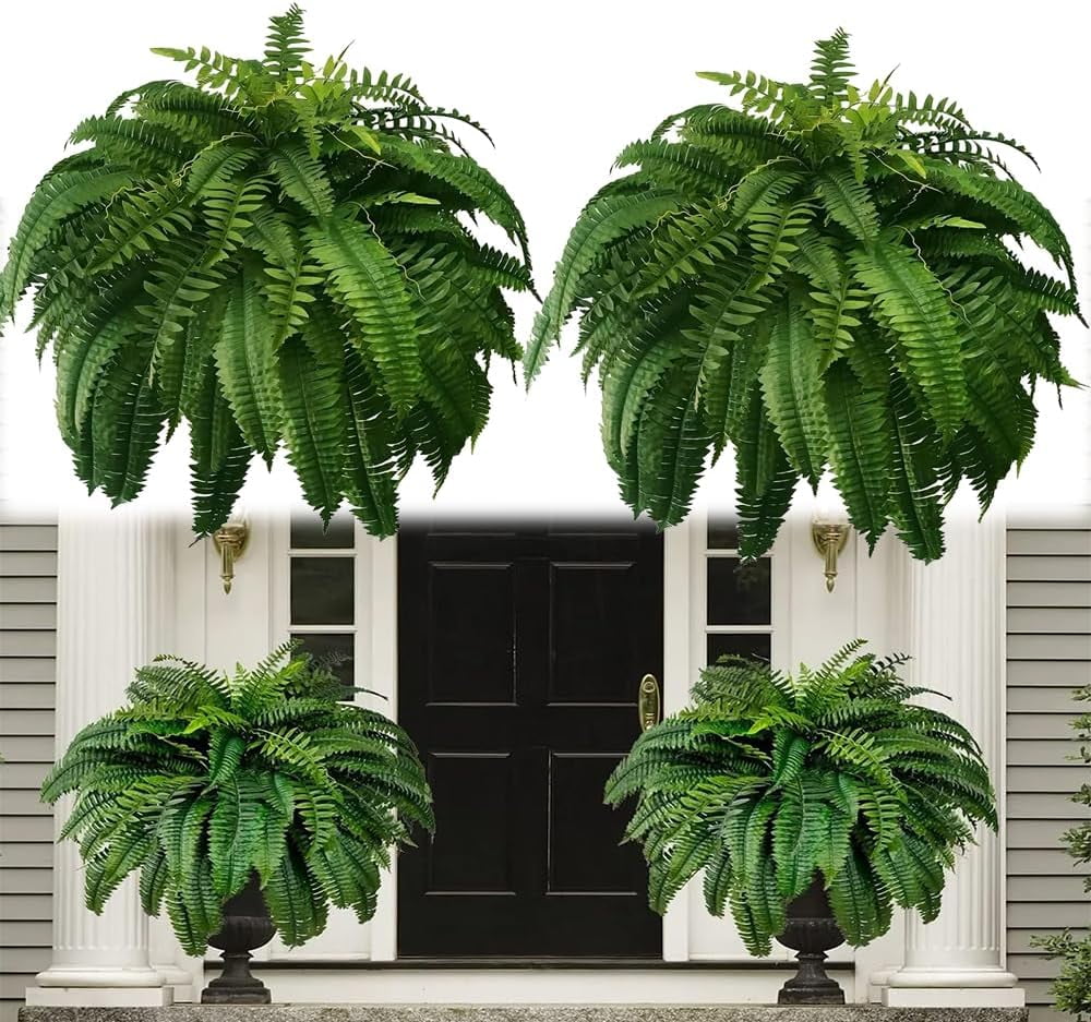 Fangbe Beautyskinusa UV Resistant Lifelike Artificial Boston Fern ...